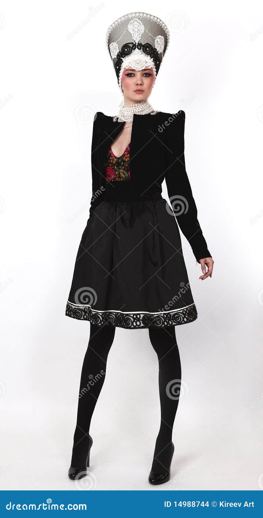 Attractive Model in Exclusive Design Clothes Stock Photo - Image of ...