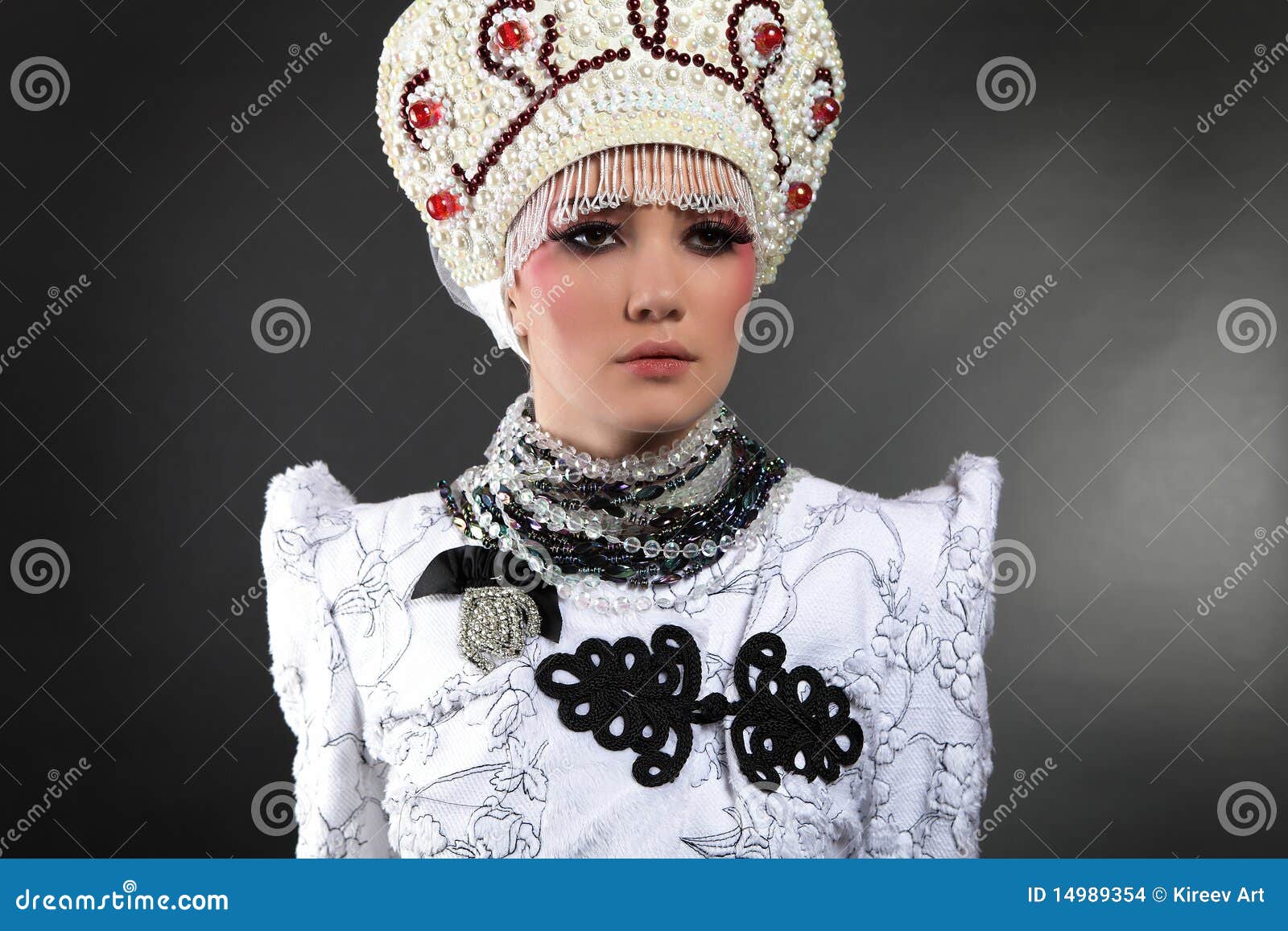 Attractive Model in Exclusive Design Clothes Stock Photo - Image of ...