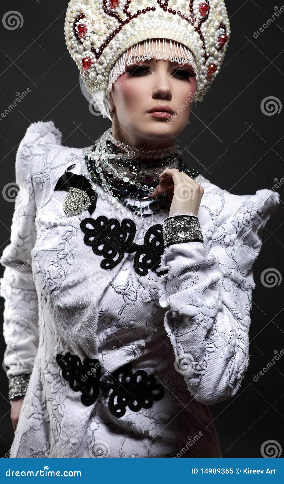 Attractive Model in Exclusive Design Clothes Stock Image - Image of ...