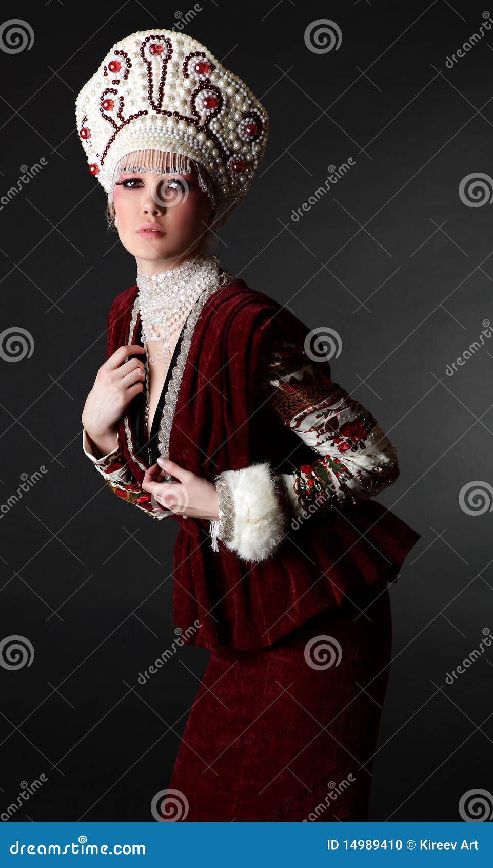 Attractive Model in Exclusive Design Clothes Stock Photo - Image of ...