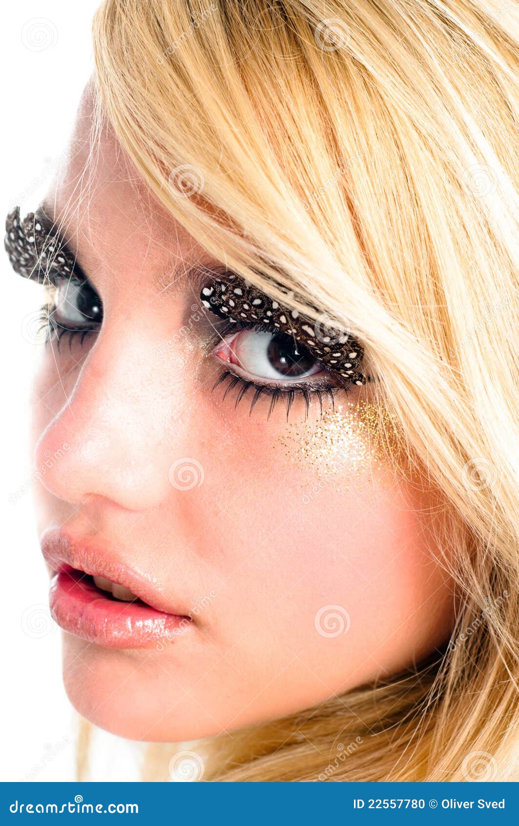 Attractive Model with Extreme Makeup Stock Photo - Image of eyes, model ...
