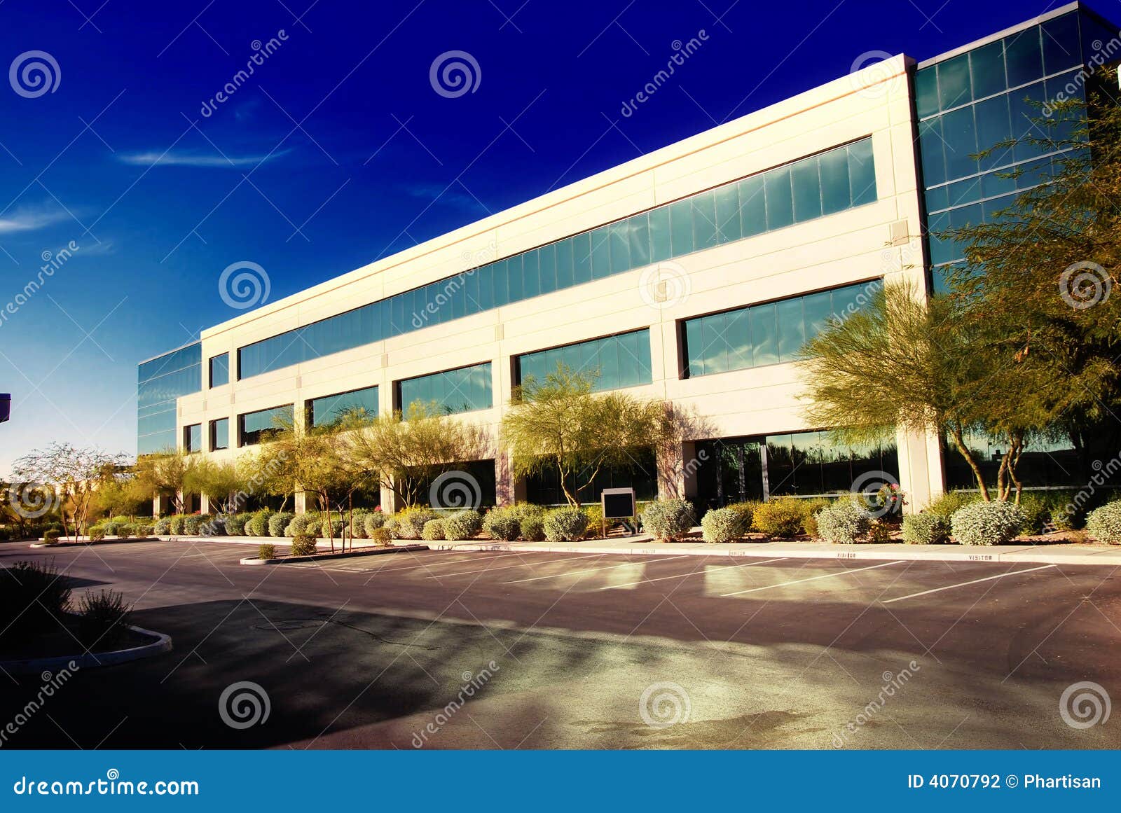 Attractive Modern Anonymous Office Stock Photo - Image of facade ...