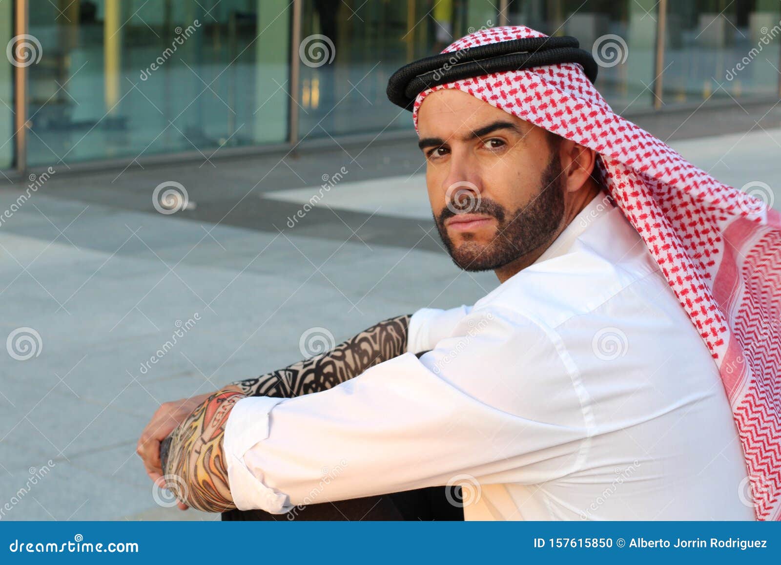 Attractive Modern Arabic Man Looking at Camera Stock Photo - Image of ...