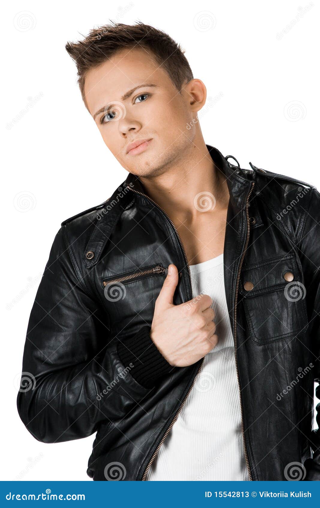 Attractive modern man stock image. Image of muscles, isolated - 15542813