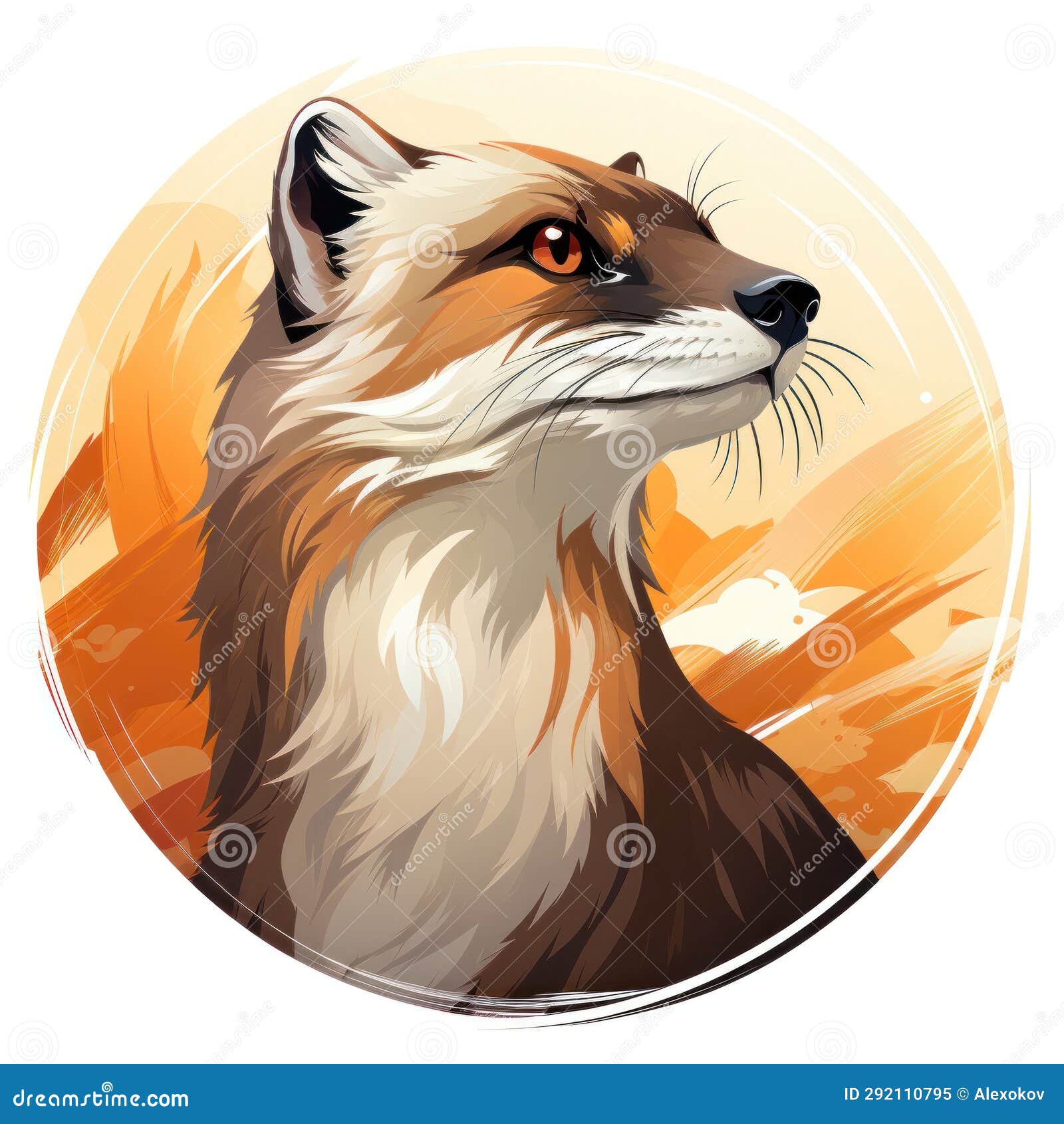 Attractive Mongoose Logo Design AI Generated Stock Illustration ...