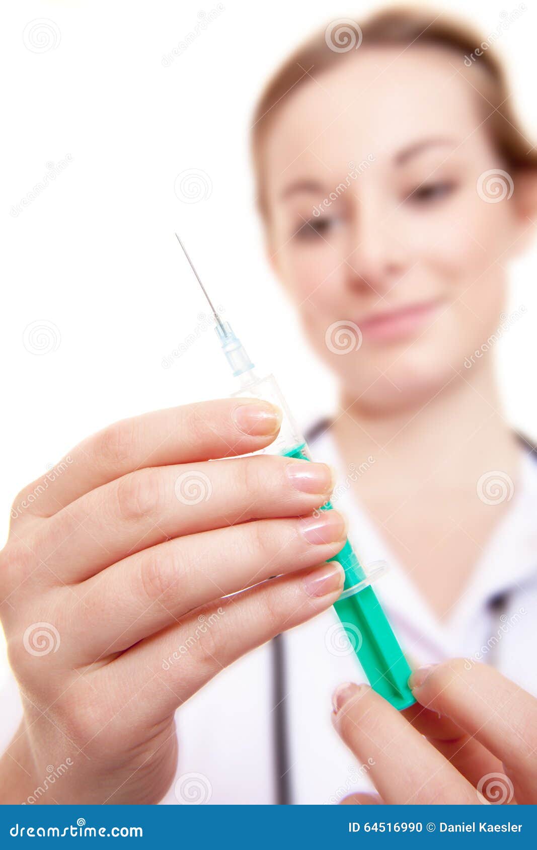 Attractive Nurse Preparing Syringe Stock Photo - Image of female ...
