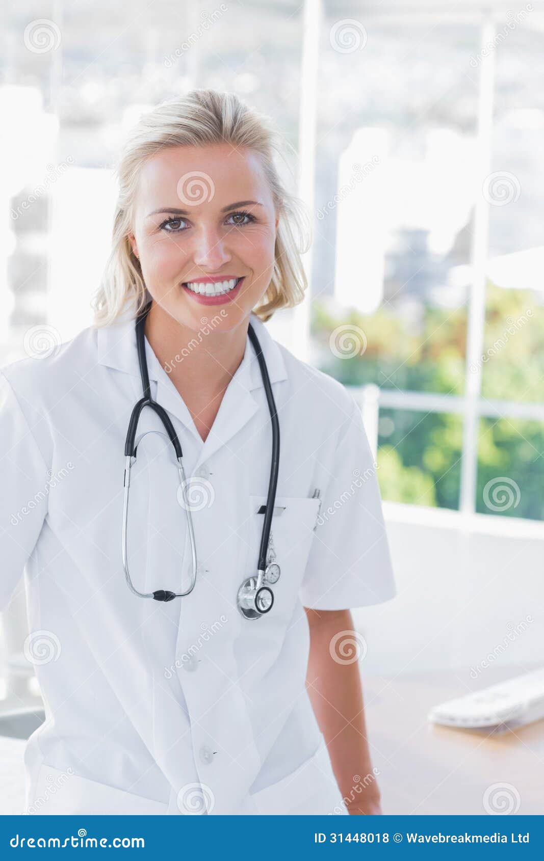 Attractive nurse stock photo. Image of desk, uniform - 31448018