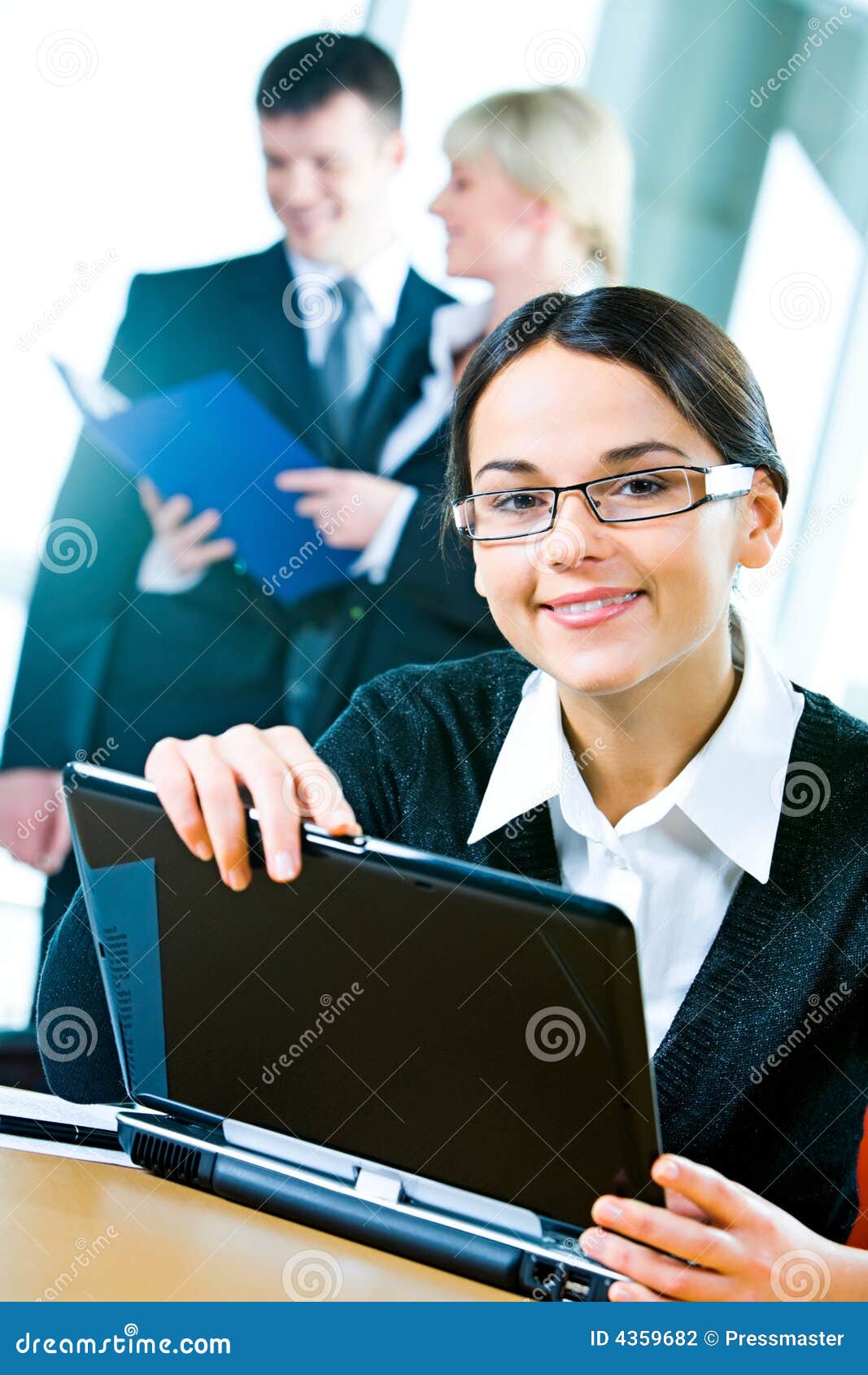 Attractive office worker stock photo. Image of associates - 4359682