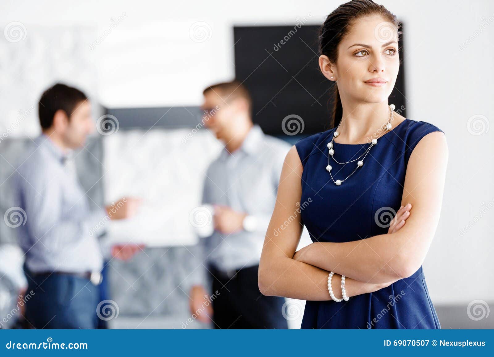 Attractive Office Worker Standing Stock Image - Image of person ...