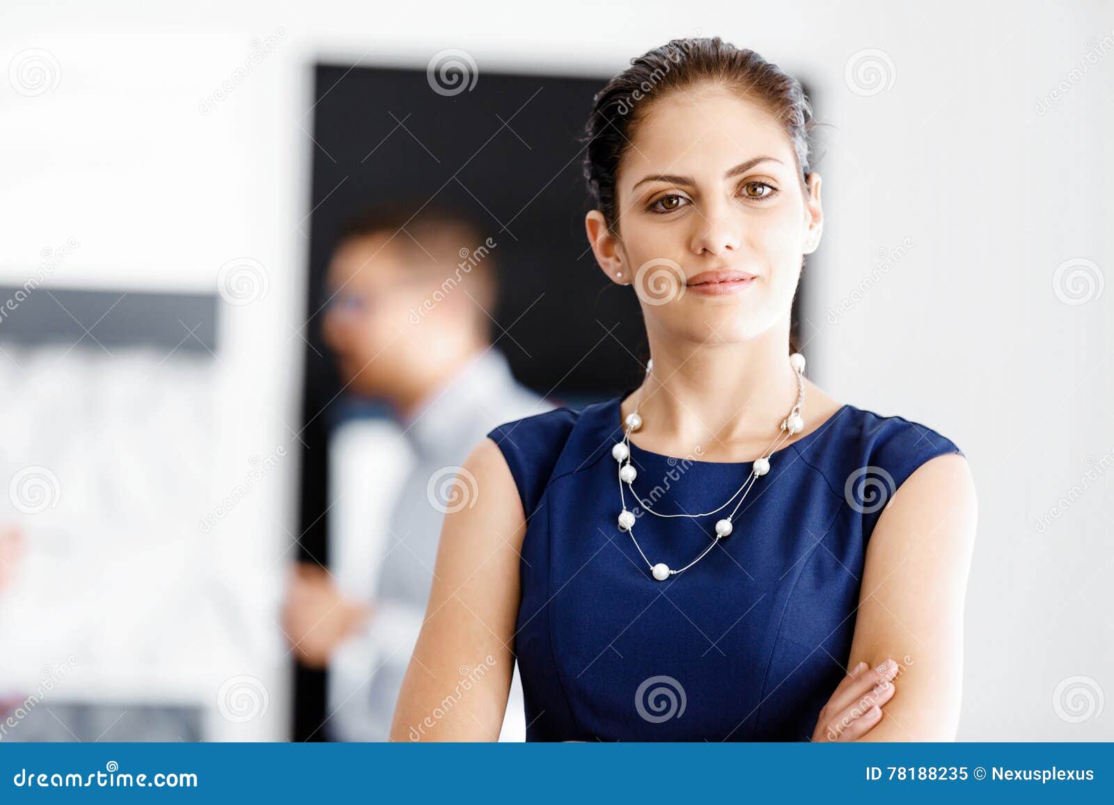 Attractive Office Worker Standing Stock Image - Image of office ...