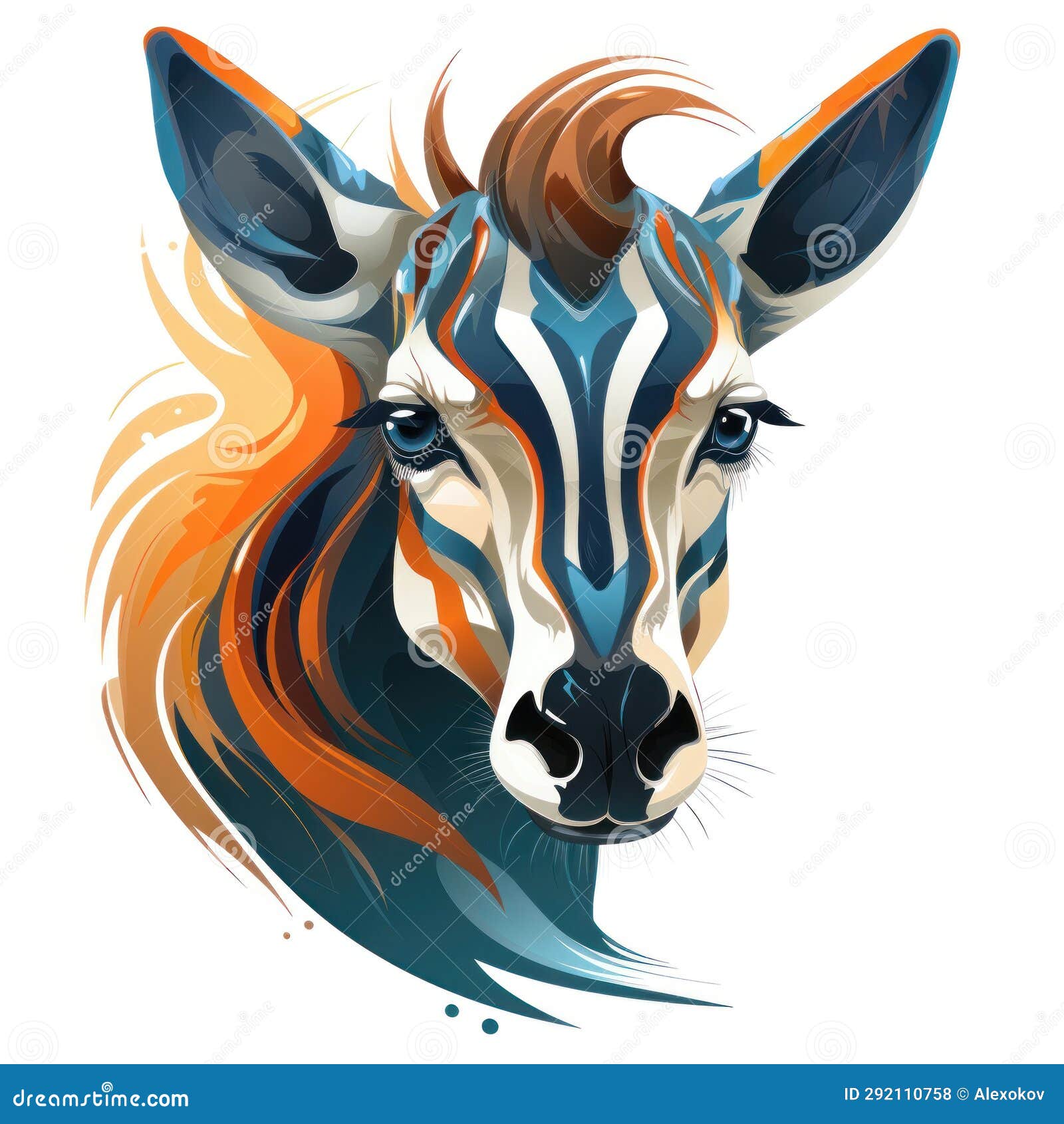 Attractive Okapi Logo Design AI Generated Stock Illustration ...
