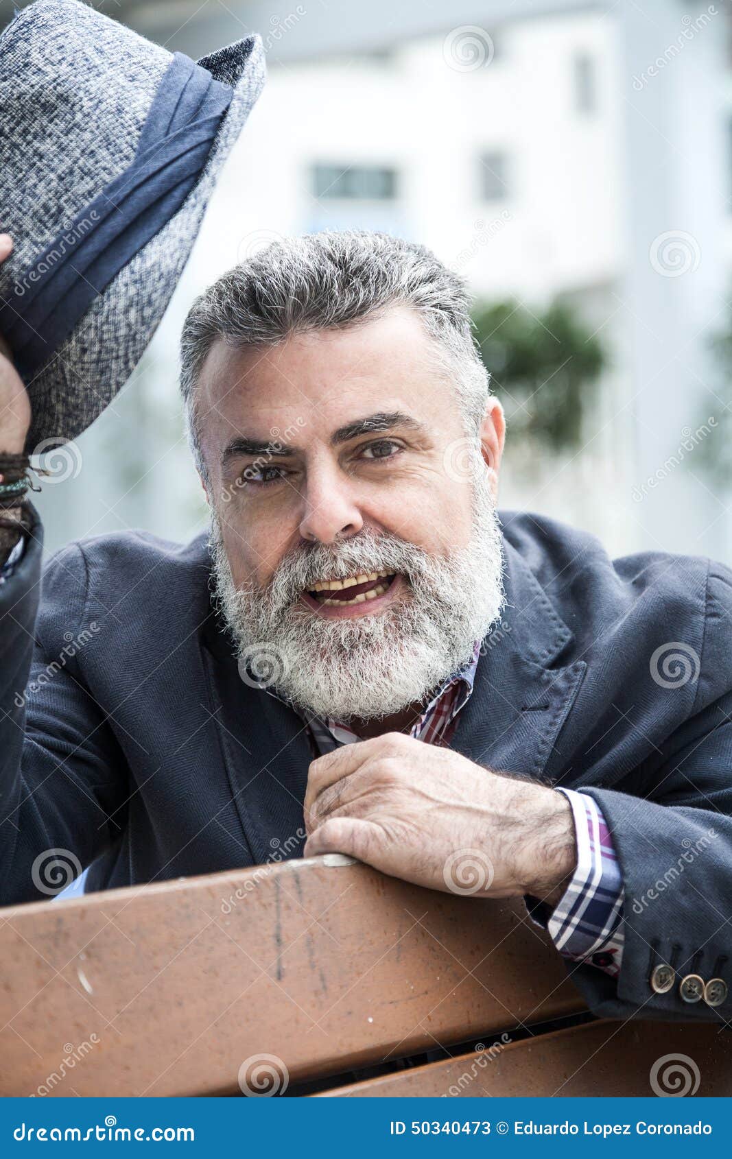 Attractive Old Man With Beard And Hat Stock Image Image Of Male