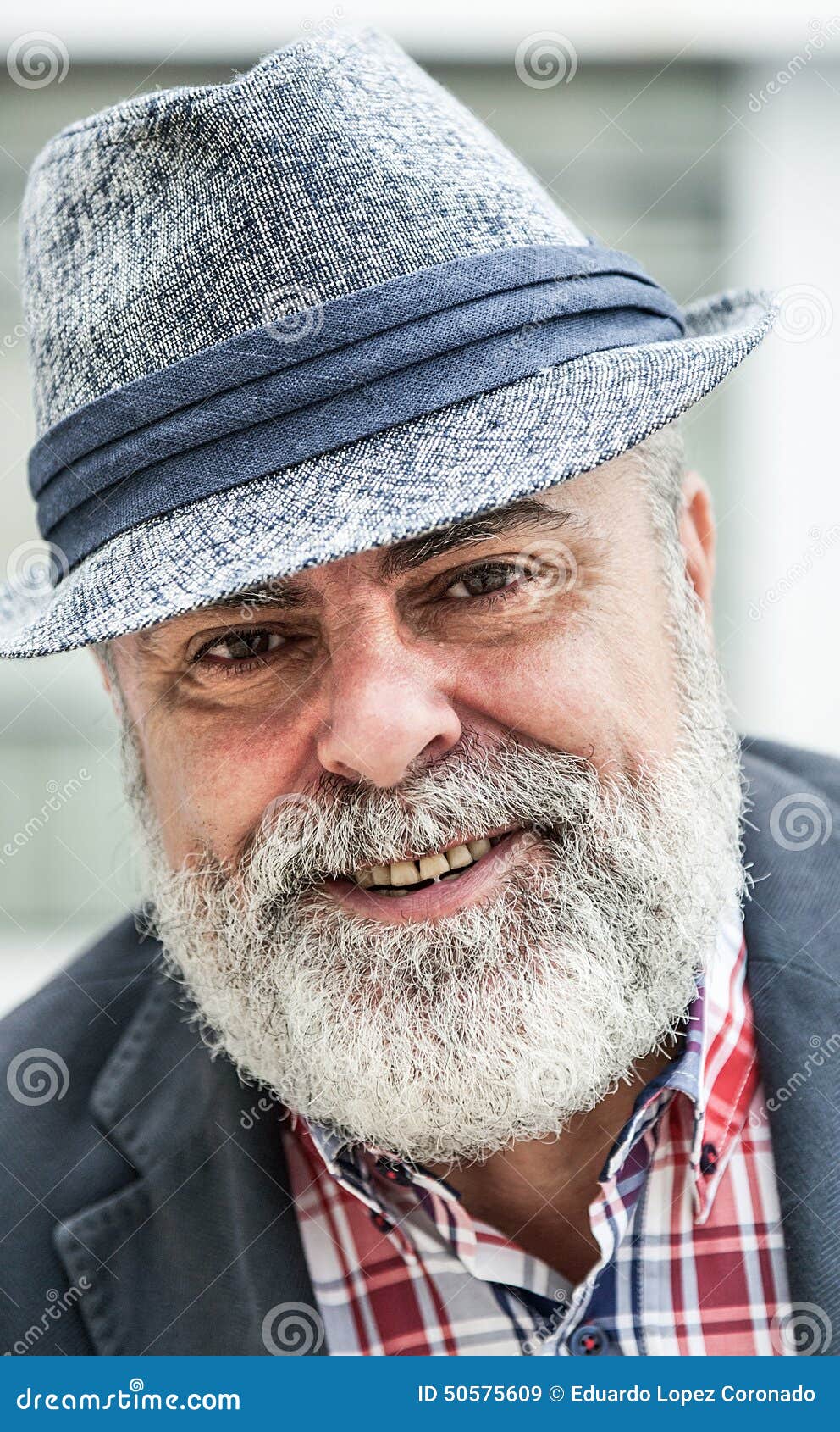 Attractive Old Man With Beard And Hat Stock Image Image Of Fashion