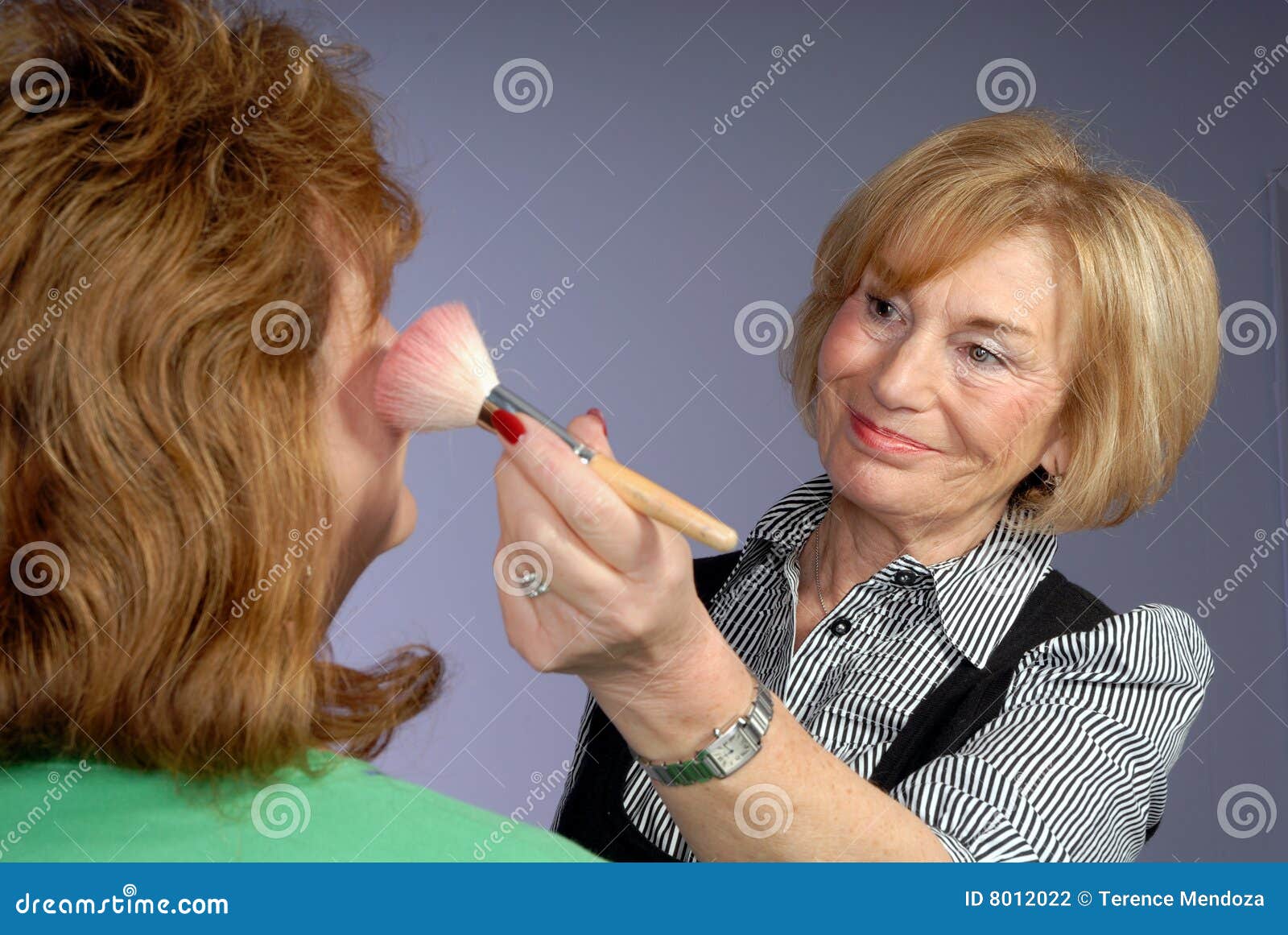 Attractive Older Lady Make Up Artist Stock Photo - Image of application ...