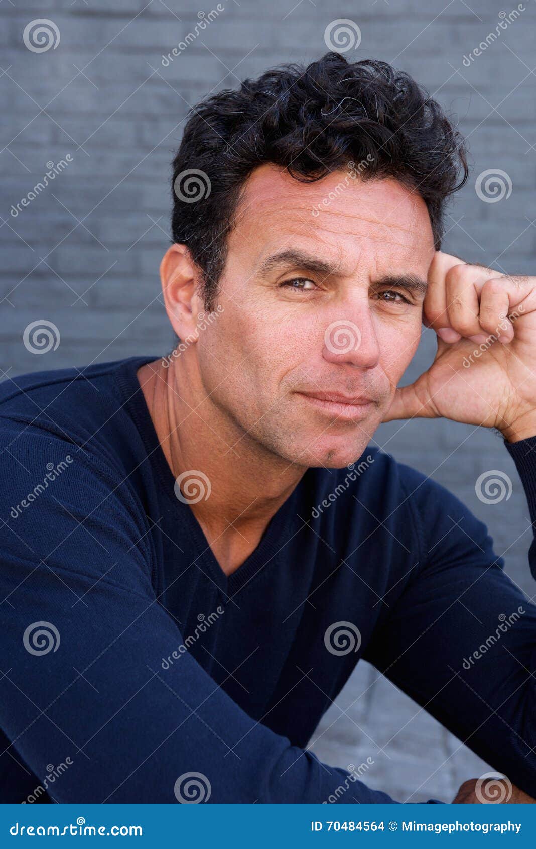 Attractive Older Man Staring Stock Photo - Image of expression ...
