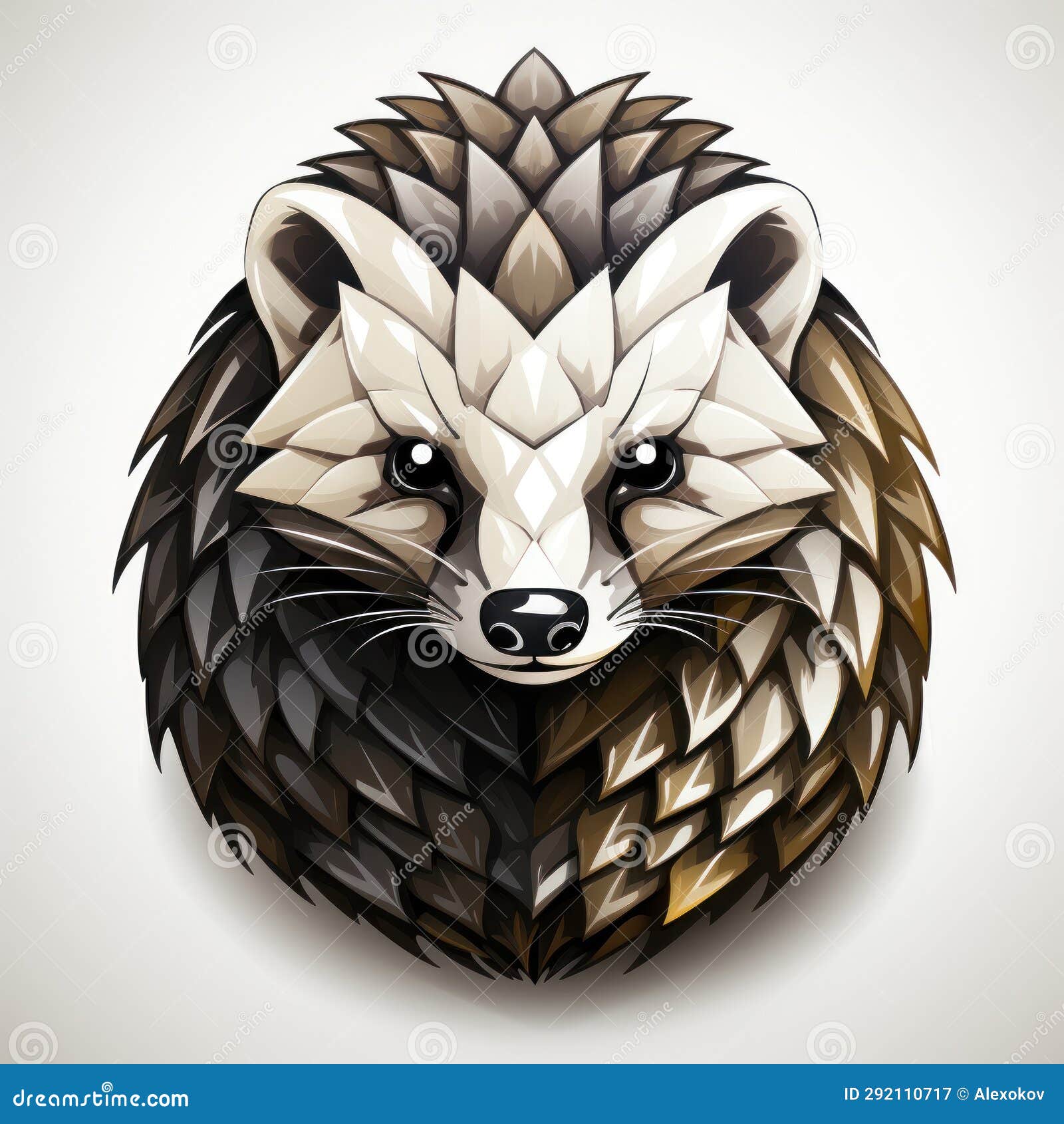 Attractive Pangolin Logo Design AI Generated Stock Illustration ...