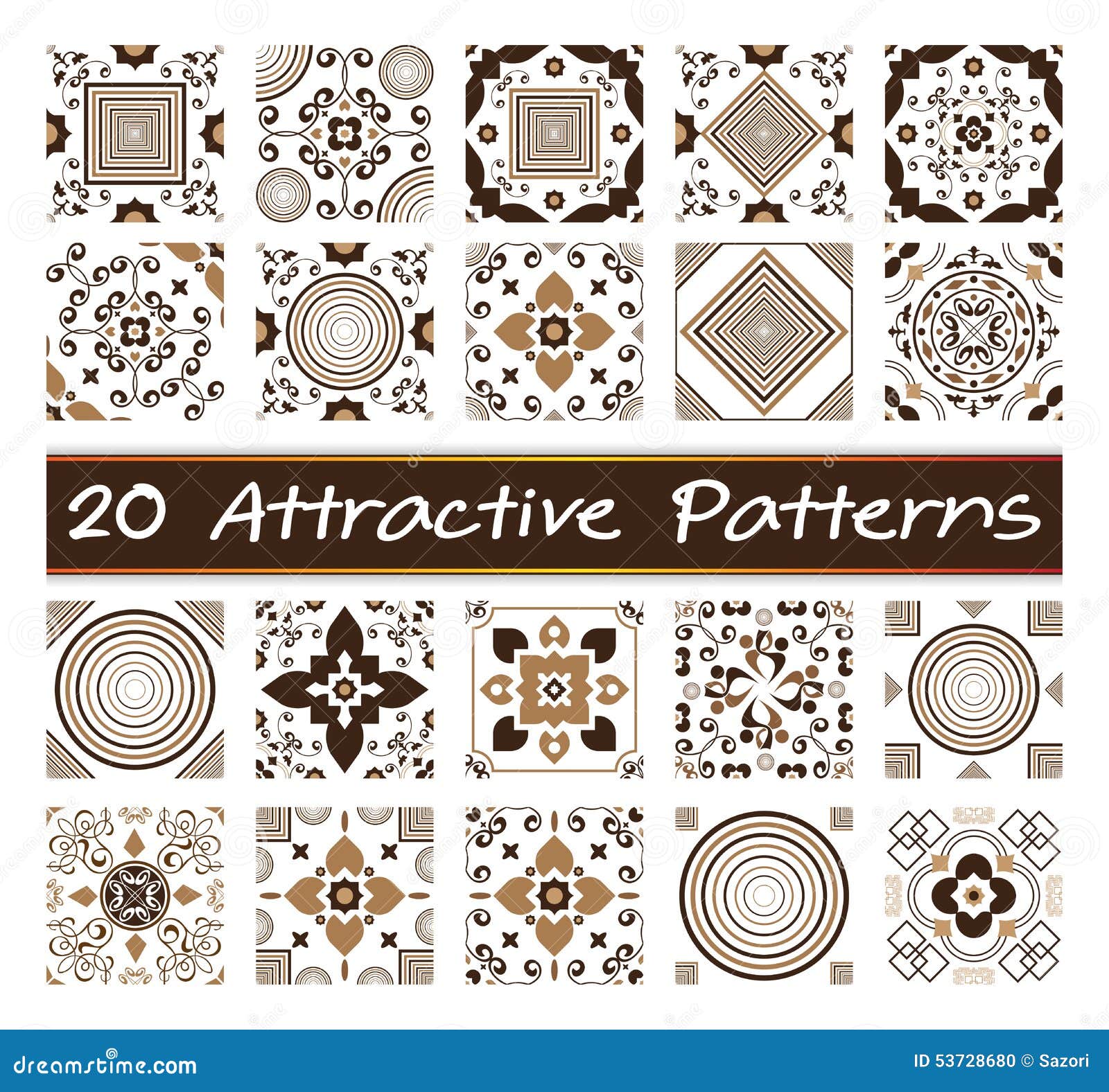 20 attractive patterns stock illustration. Illustration of clipart ...