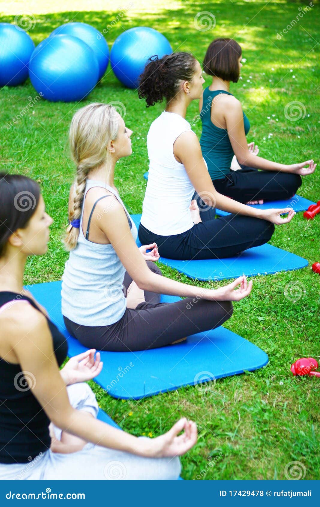 Attractive People Doing Fitness Exercises Stock Photo - Image of ...