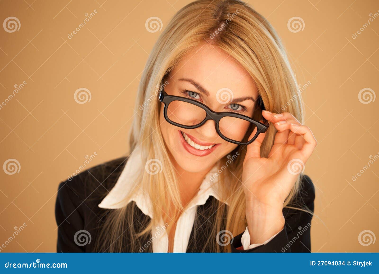 Attractive Professional Woman in Glasses Stock Photo - Image of model ...
