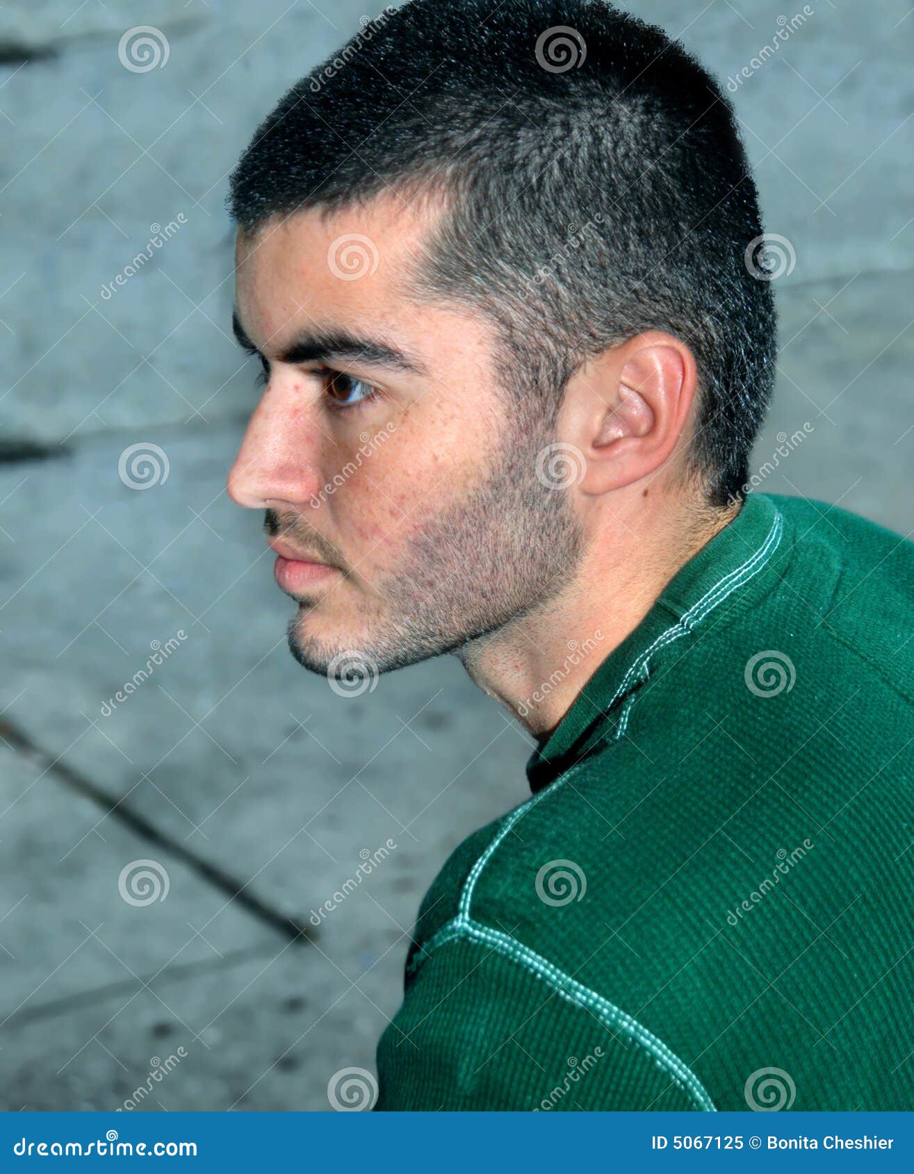 Attractive Profile stock image. Image of serious, outdoors - 5067125