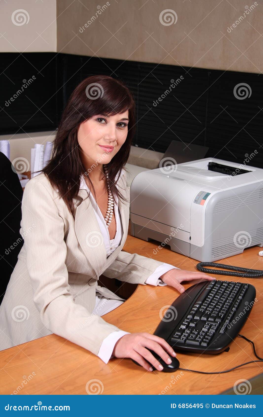 Attractive Receptionist stock image. Image of helpdesk - 6856495