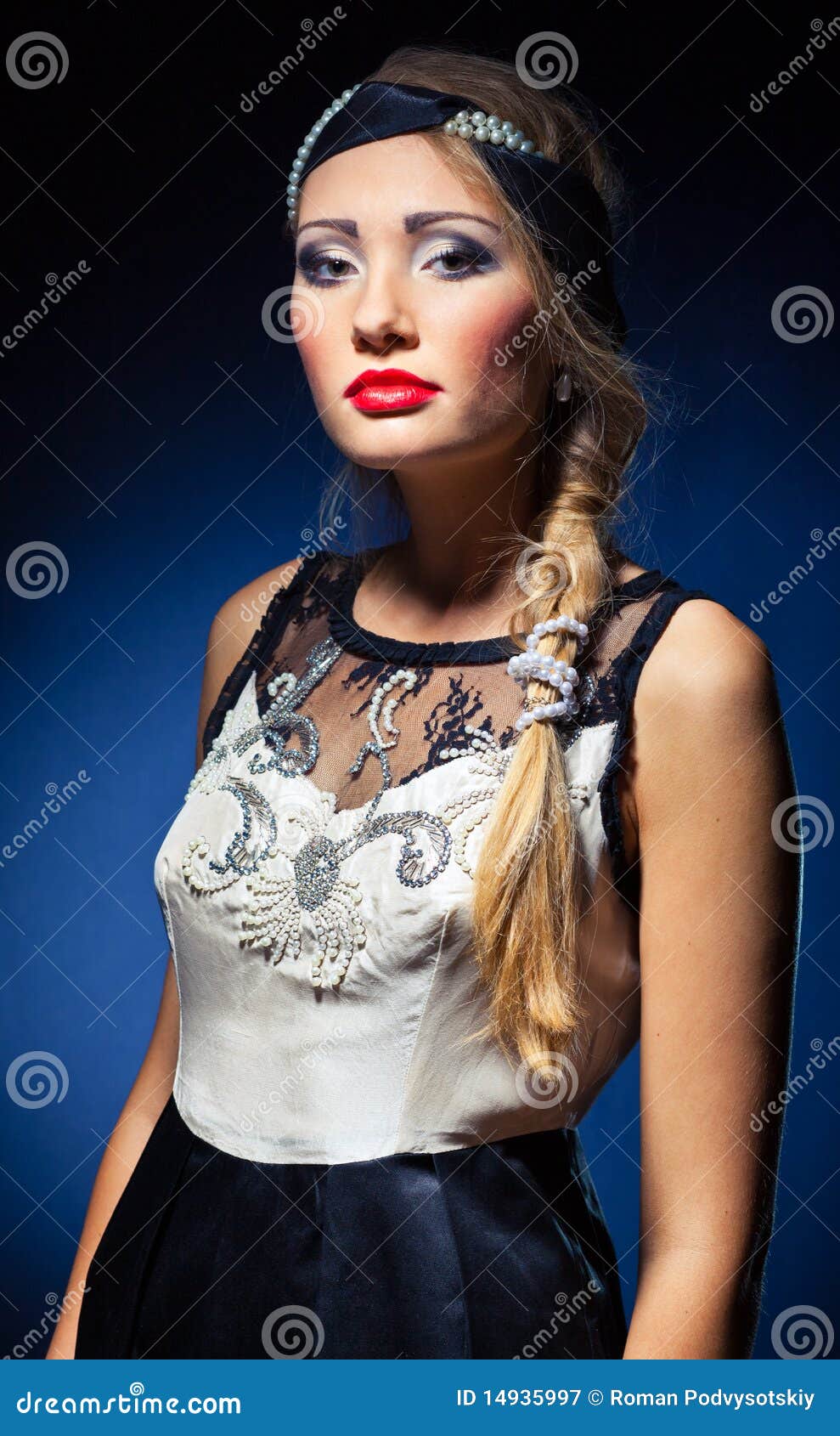Attractive Retro-style Girl Stock Image - Image of female, hairstyle ...
