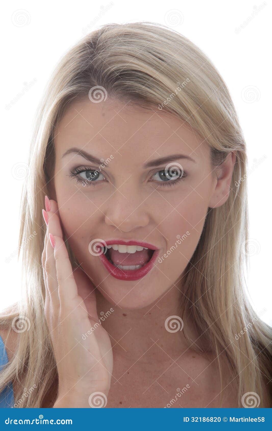 Attractive Secretive Young Woman Stock Photo - Image of cute, wearing ...