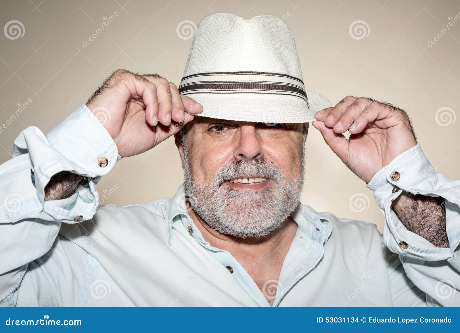 Attractive Senior with White Beard Stock Photo - Image of hair, male ...