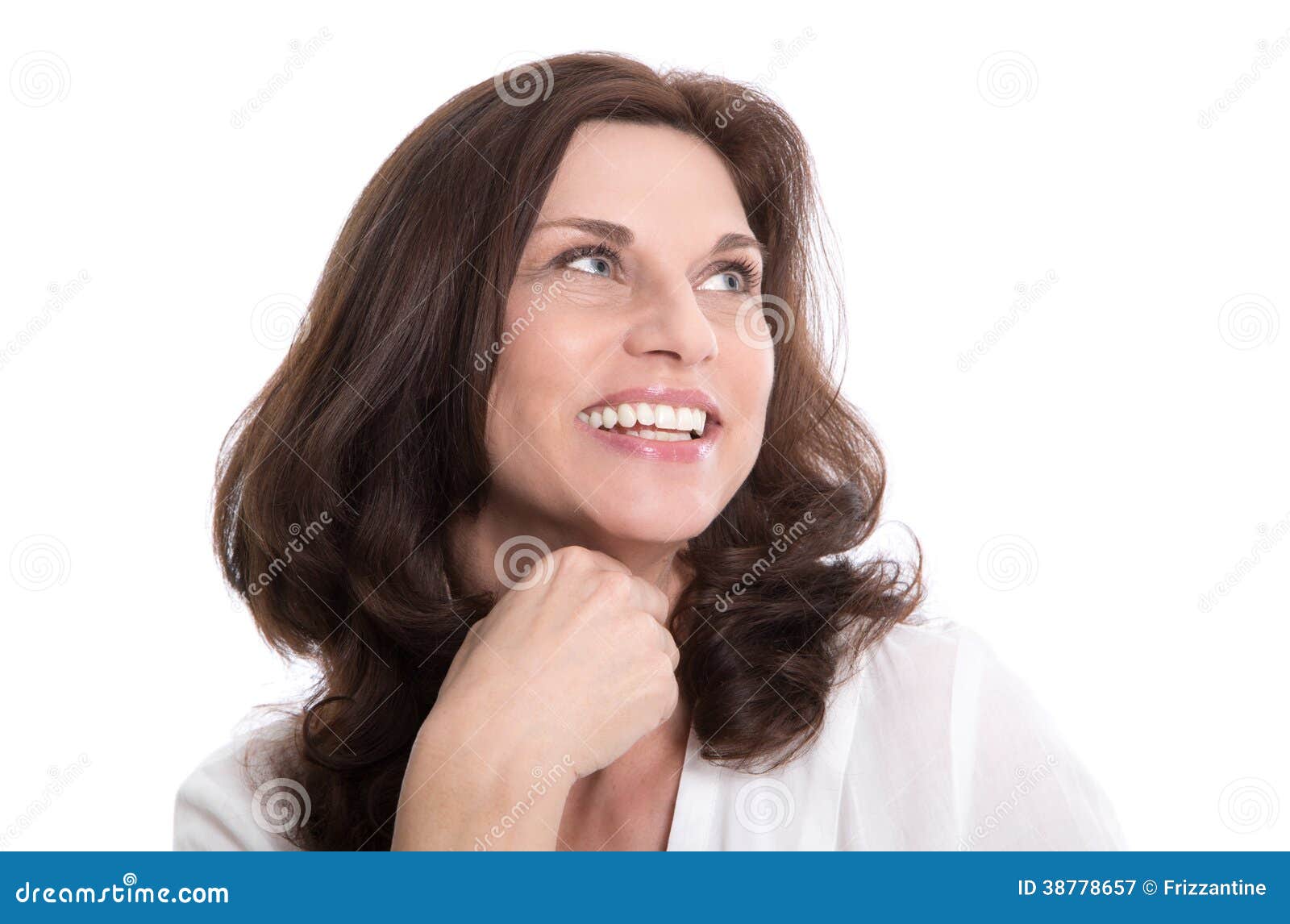 Attractive Senior Woman Face Isolated On White Stock Image Image Of
