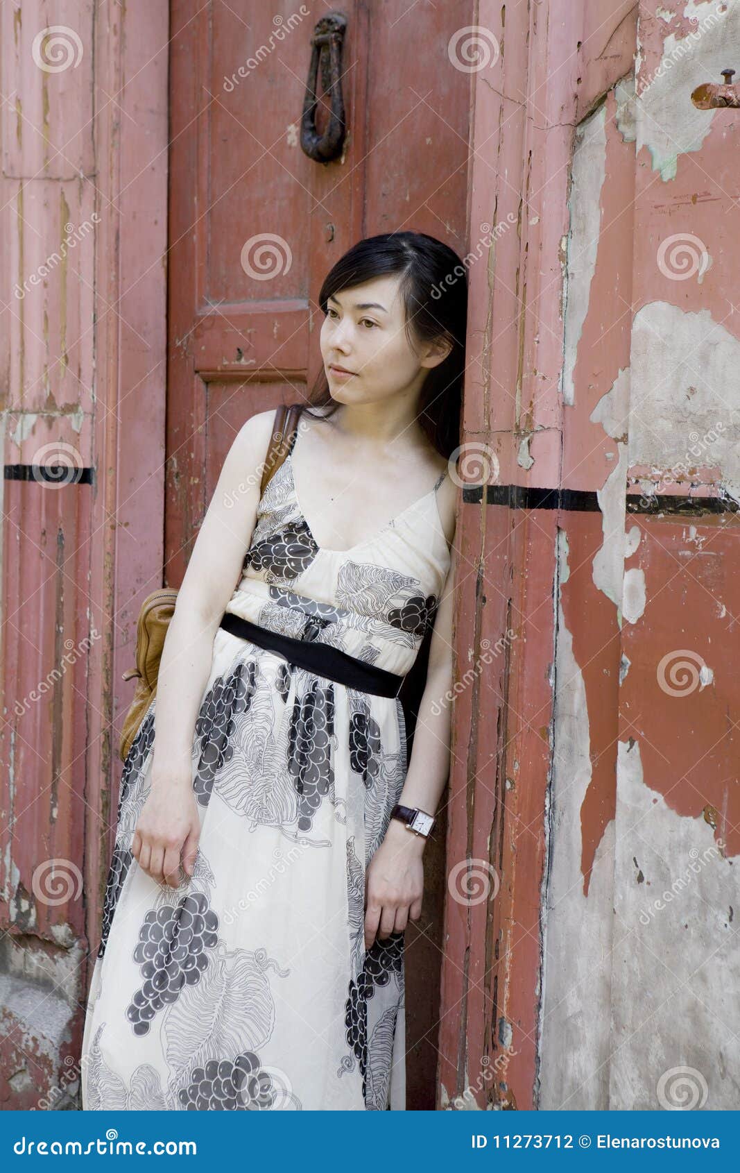 Attractive Serious Young Woman Standing Stock Photo - Image of problems ...