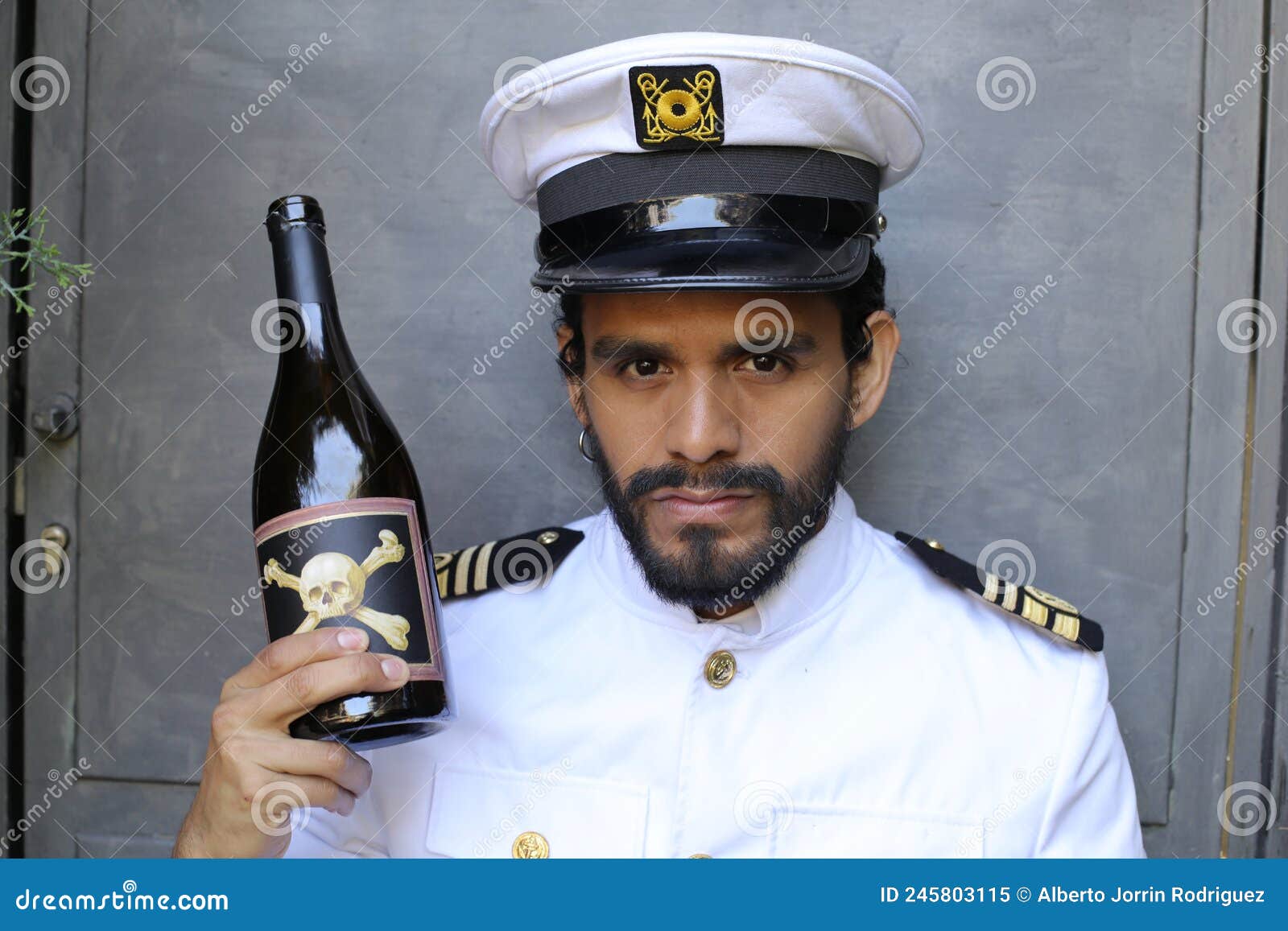 Attractive Ship Captain with Elegant Uniform Stock Image - Image of ...