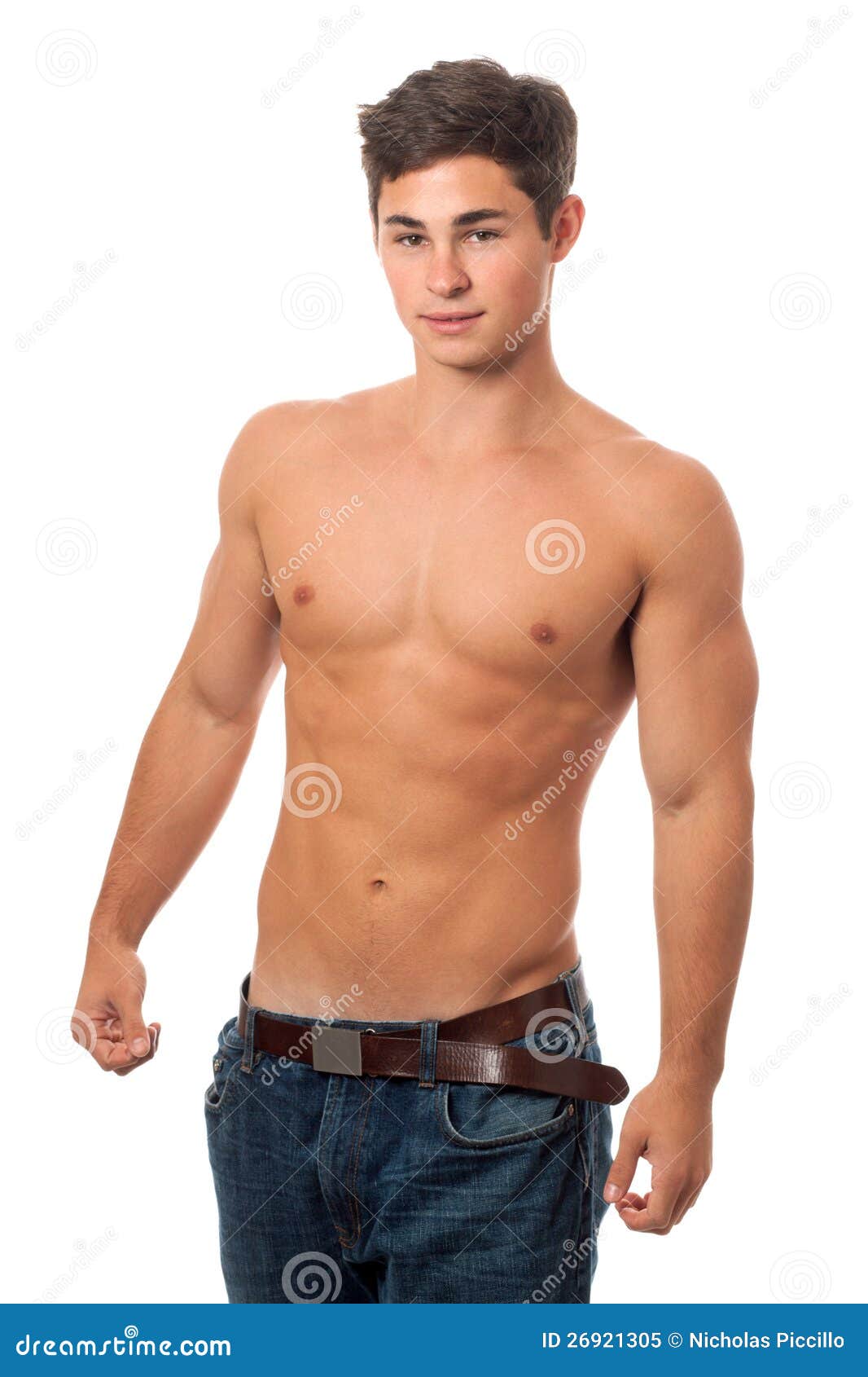 Attractive Shirtless Man stock image. Image of male, muscular - 26921305