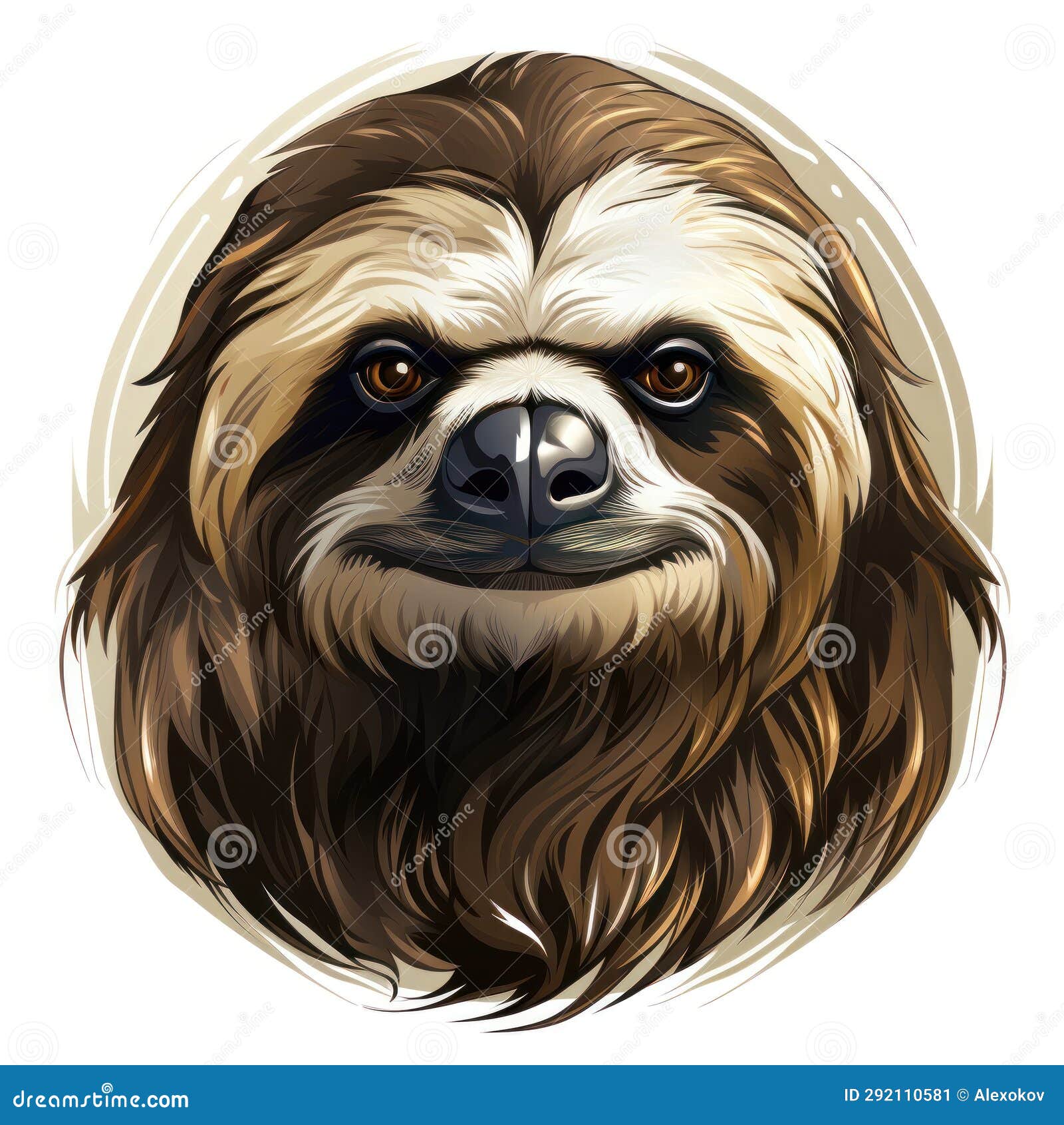 Attractive Sloth Logo Design AI Generated Stock Illustration ...