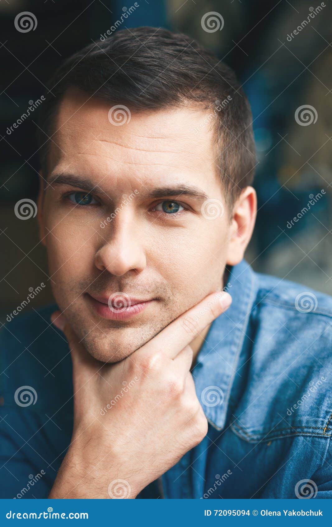 Attractive Smart Guy is Thinking about Something Stock Photo - Image of ...