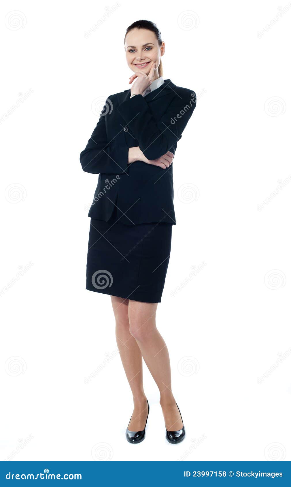 Attractive Smiling Corporate Lady Stock Photo - Image of manager ...