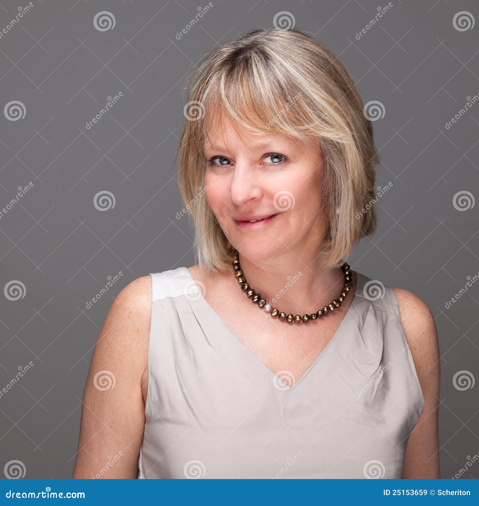 Attractive Smiling Elegant Mature Woman Stock Image Image Of Happy