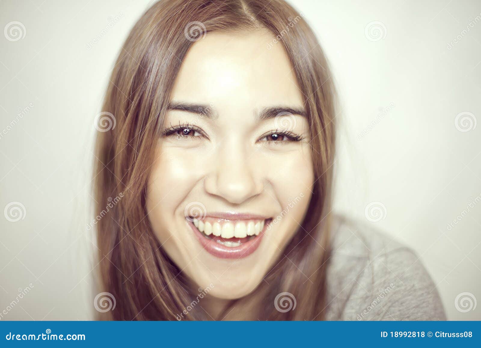 Attractive smiling woman stock photo. Image of cheerful - 18992818