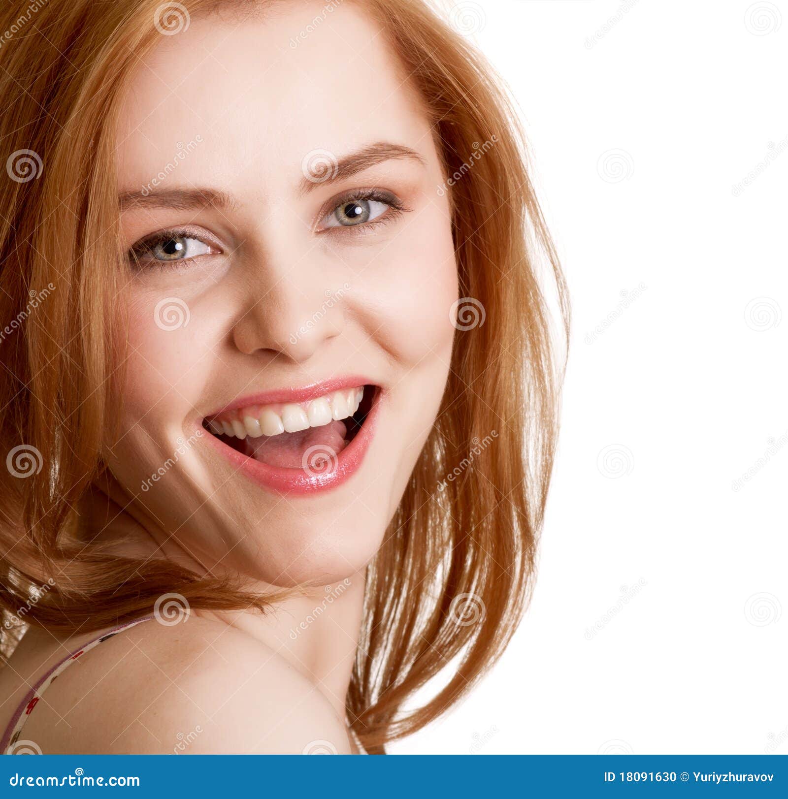Attractive Smiling Woman Portrait Stock Photo - Image of background ...