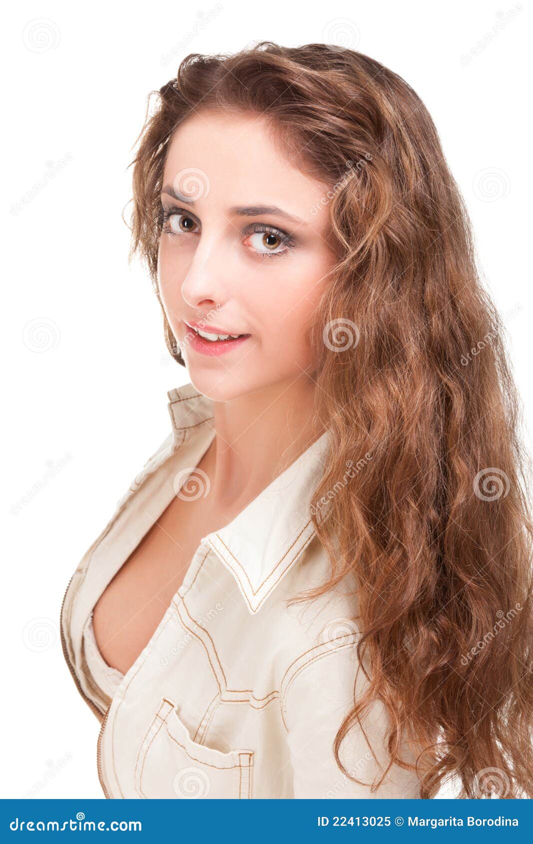 Attractive Smiling Woman Portrait Stock Image Image Of Head Black
