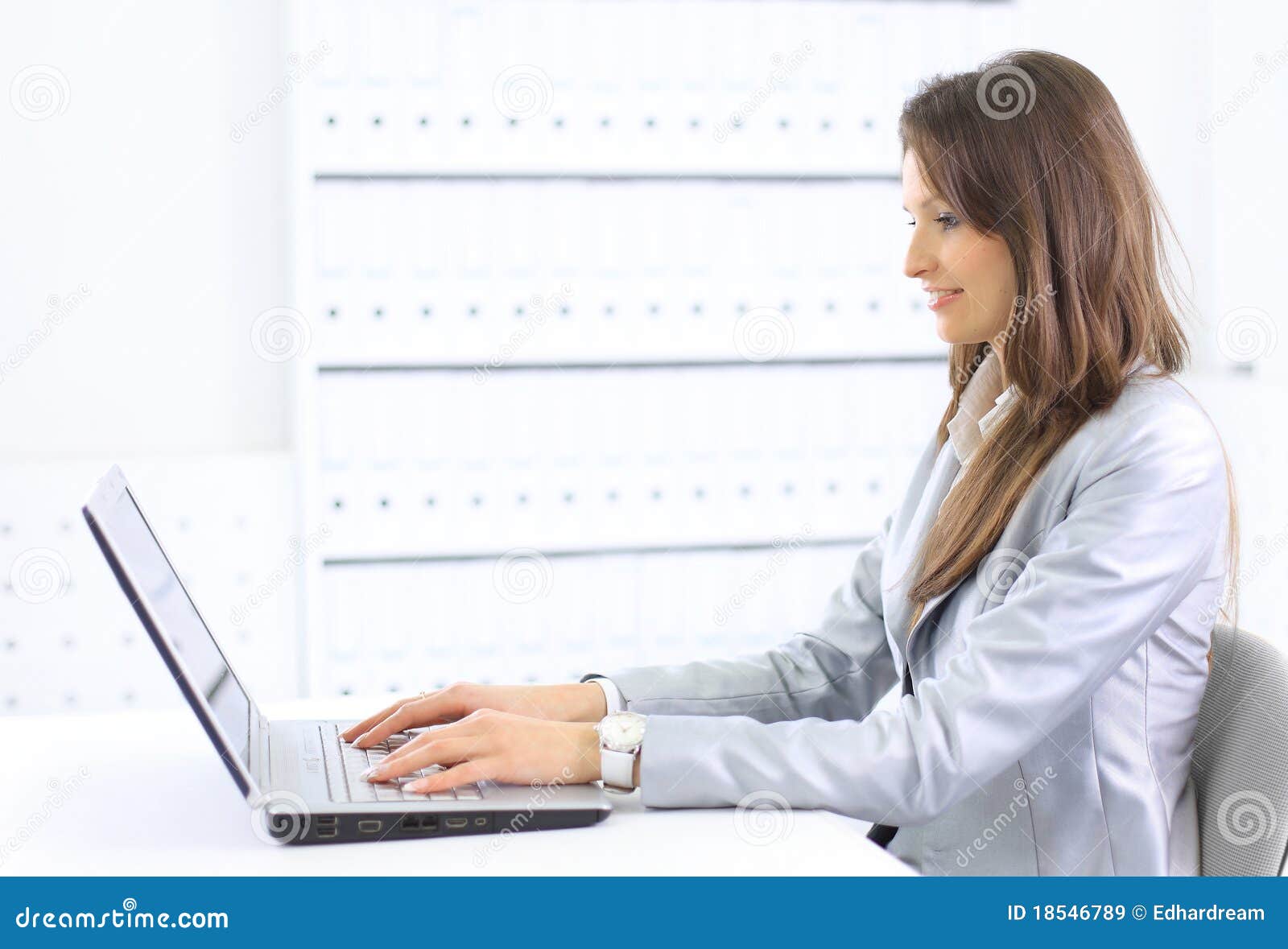 Attractive Smiling Young Business Stock Image - Image of desk, modern ...