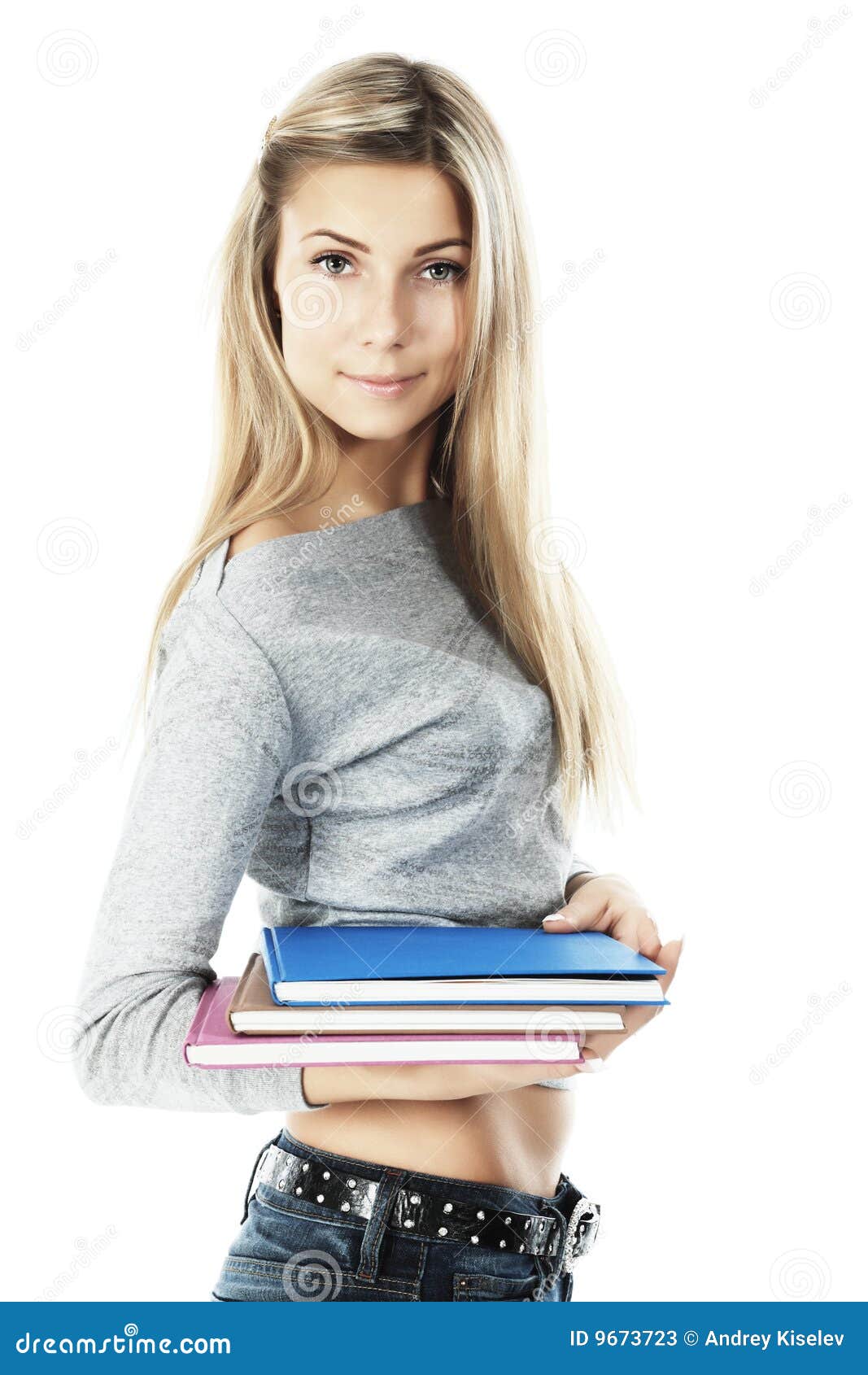 Attractive student stock image. Image of girl, isolated - 9673723