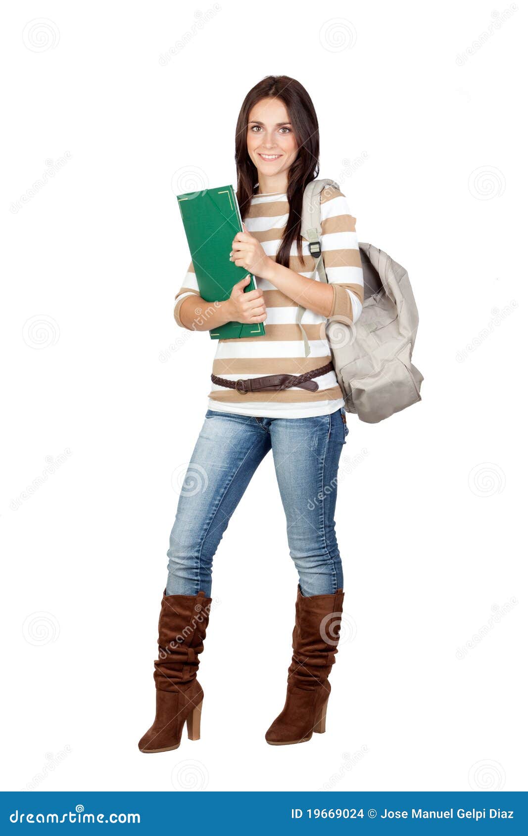 Attractive student girl stock photo. Image of background - 19669024
