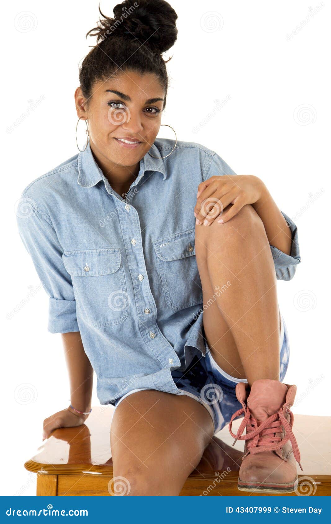 Attractive Tan Teen Girl In A Casual Portrait Pose Stock Image Image