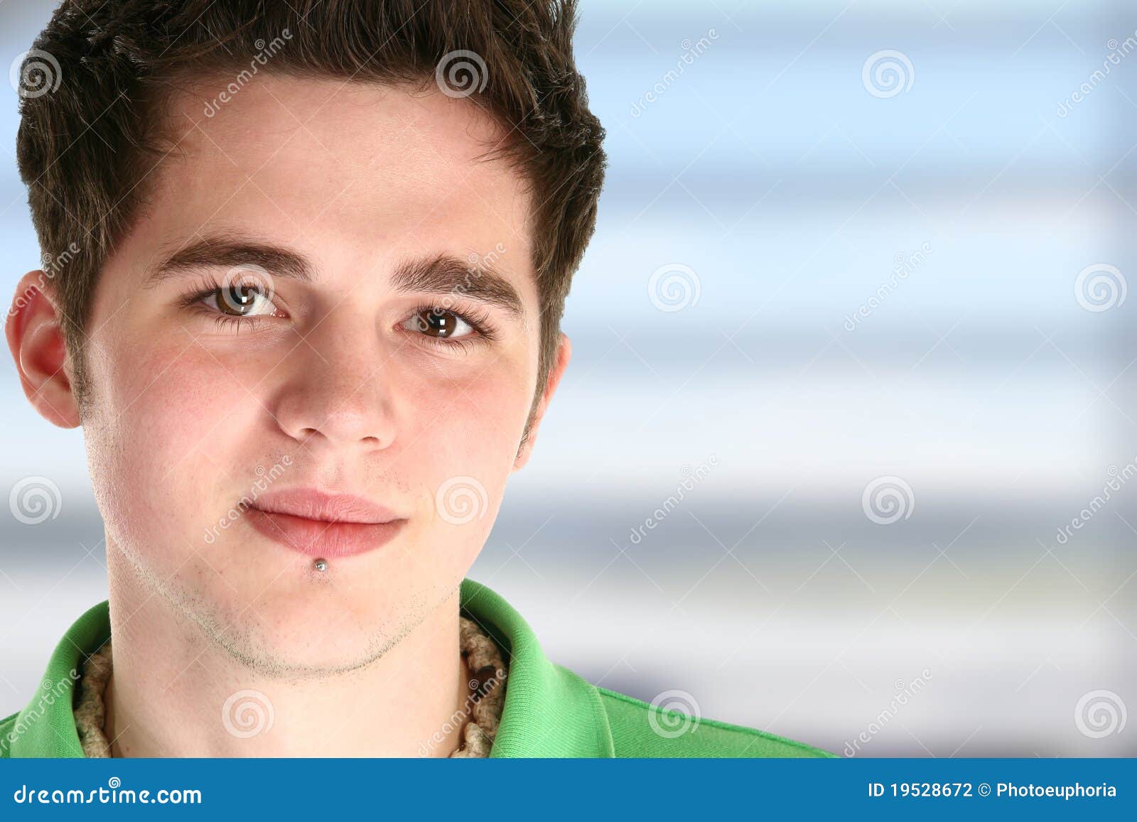 Attractive Teen Boy with Labret Piercing Stock Photo - Image of ...