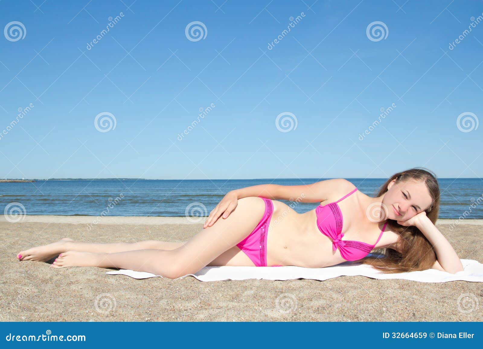 Attractive Teenage Girl Lying at the Beach Stock Image - Image of ... Attractive Teenage Girl Lying at the Beach Stock Image - Image of ...