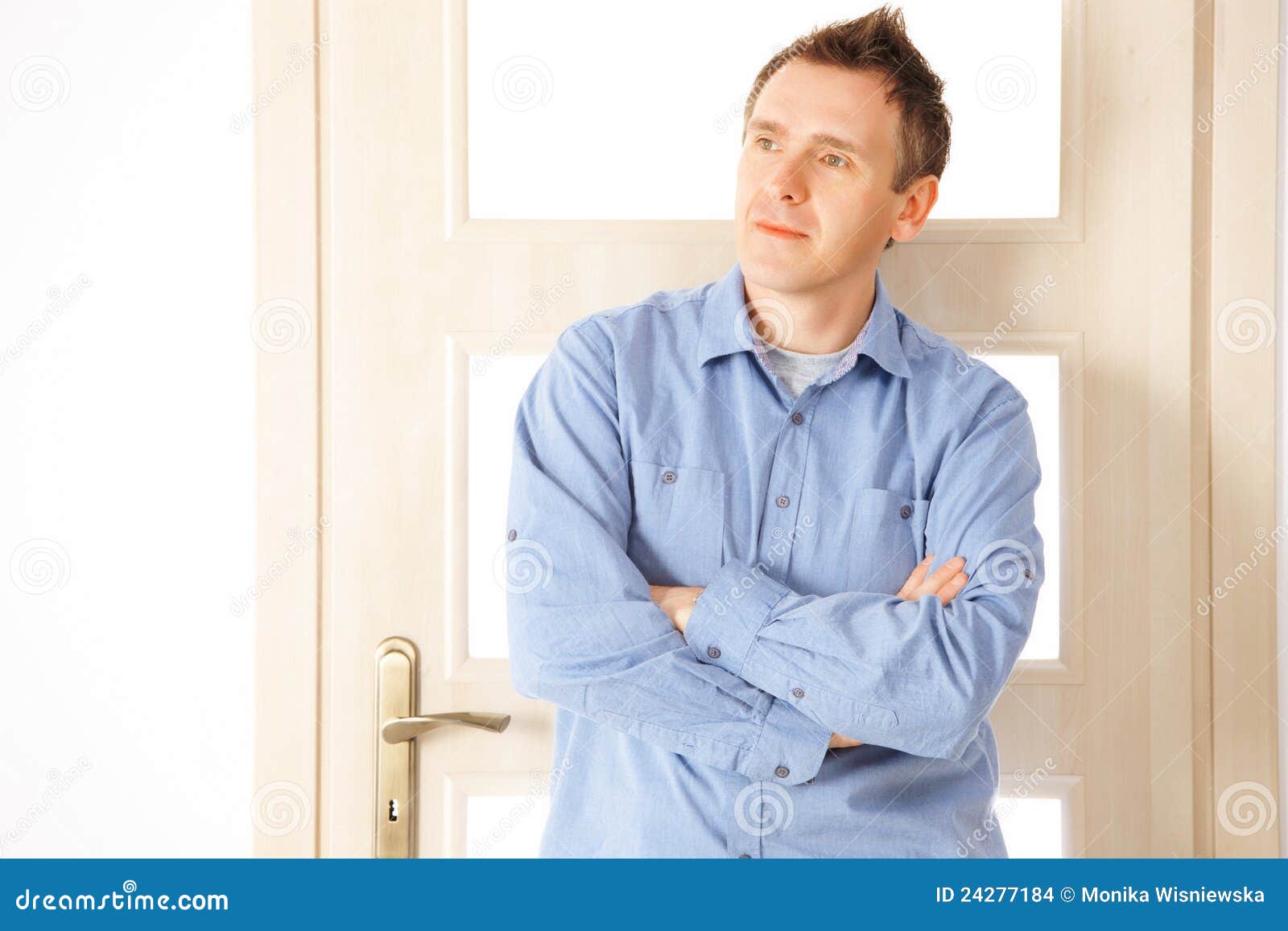 Attractive thoughtful man stock photo. Image of casual - 24277184