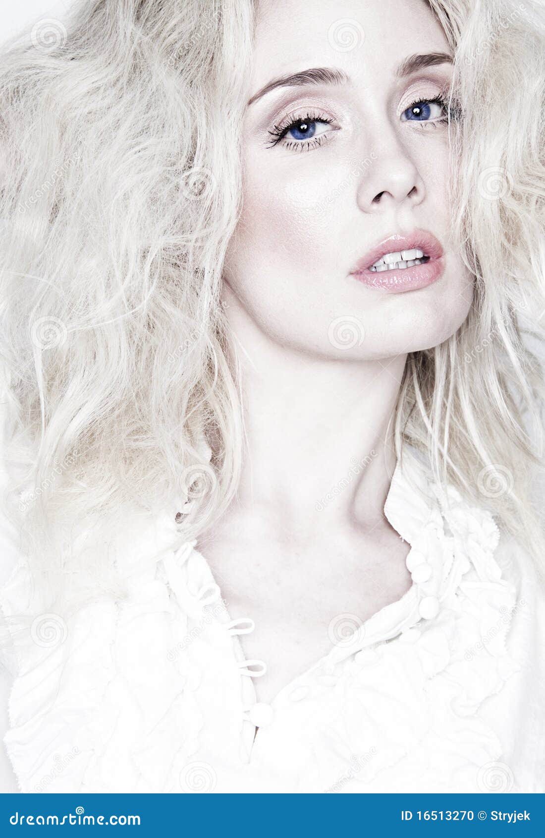 Attractive White Haired Woman Stock Photo - Image of contemplating ...