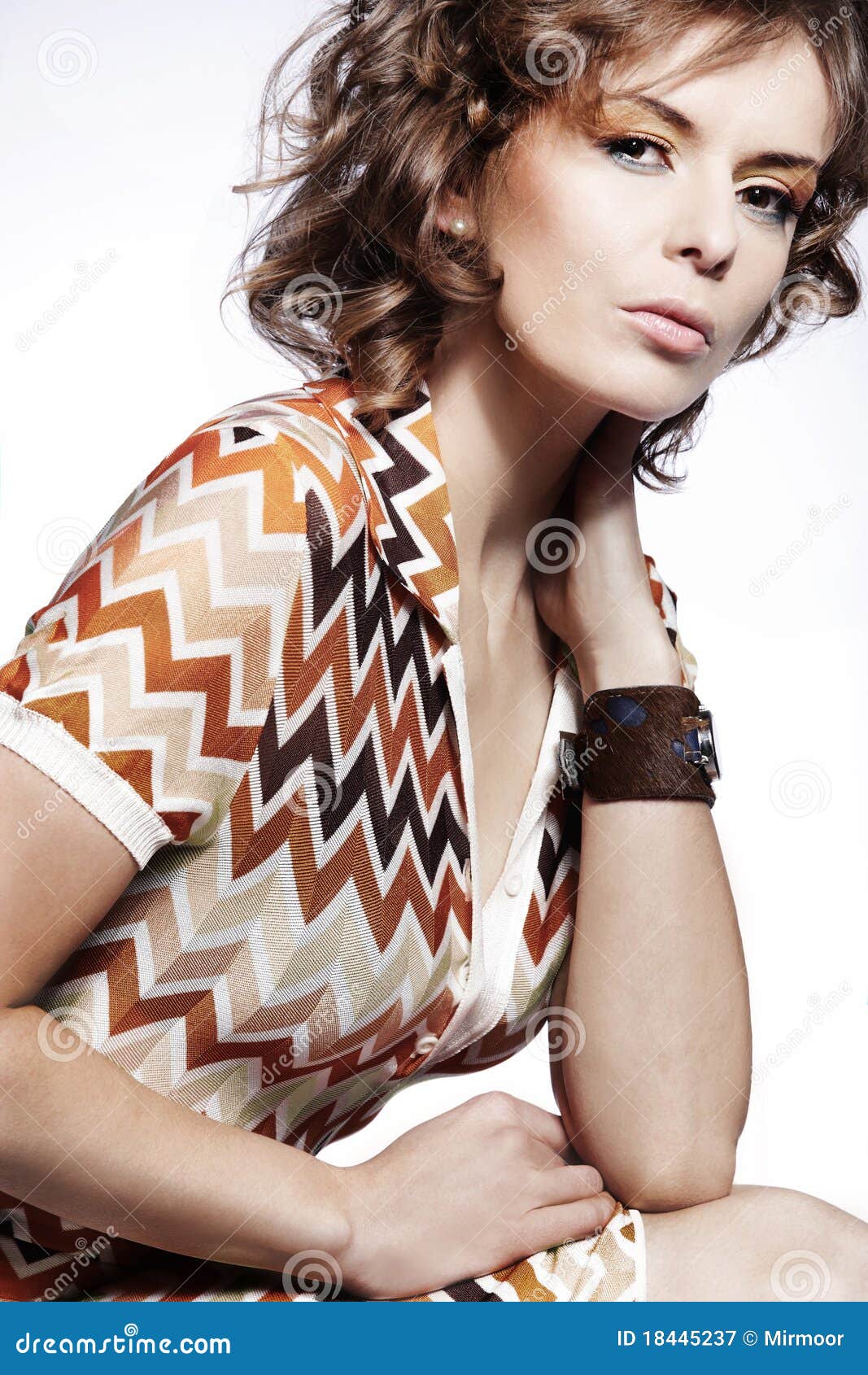 An Attractive Woma in a Summer Dress. Stock Image - Image of attractive ...