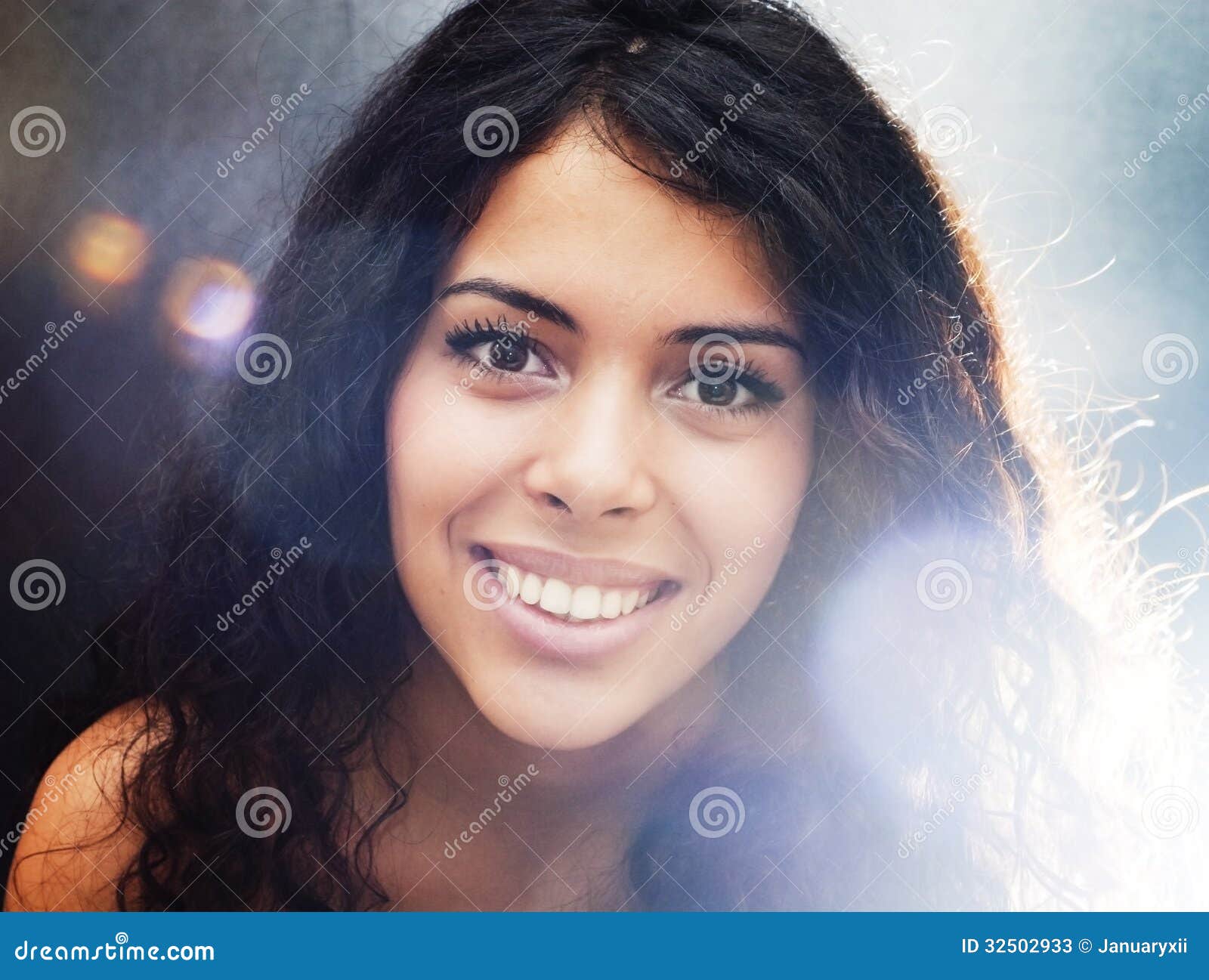 Attractive woman stock image. Image of light, hair, backlit - 32502933