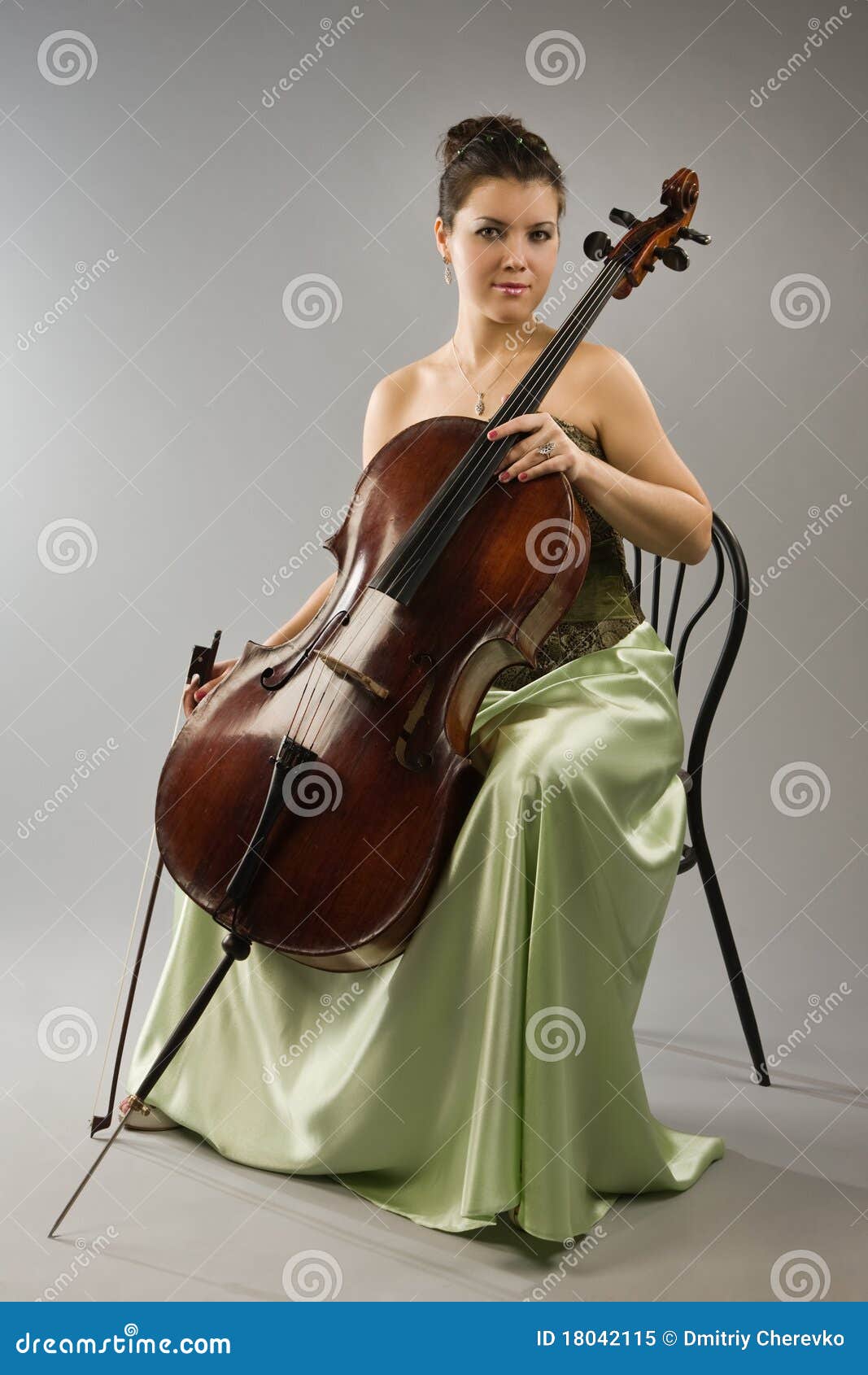 Attractive Woman with Cello Stock Image - Image of face, attractive ...
